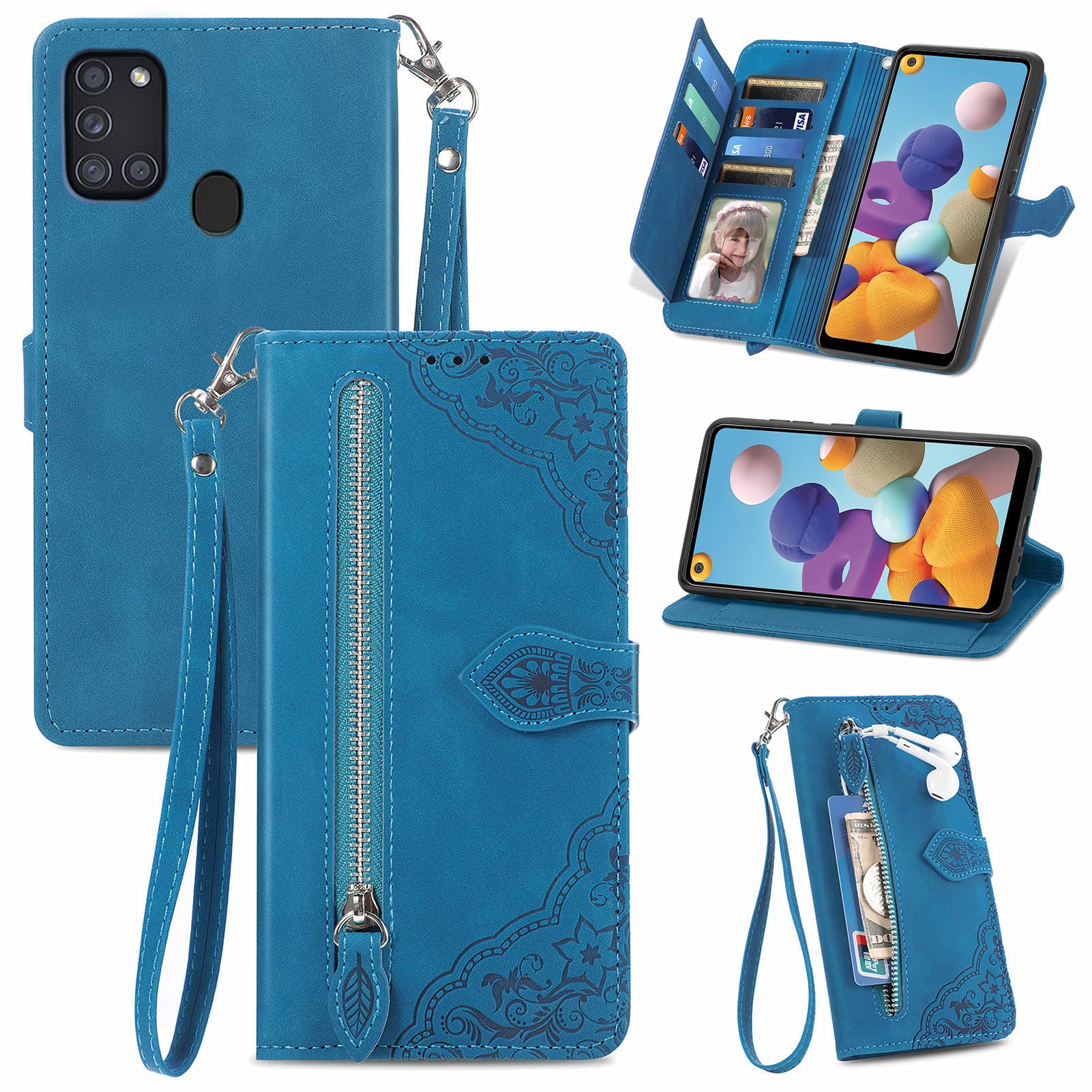 Amazon.com: Furiet Compatible with Samsung Galaxy A21S Wallet Case with ...