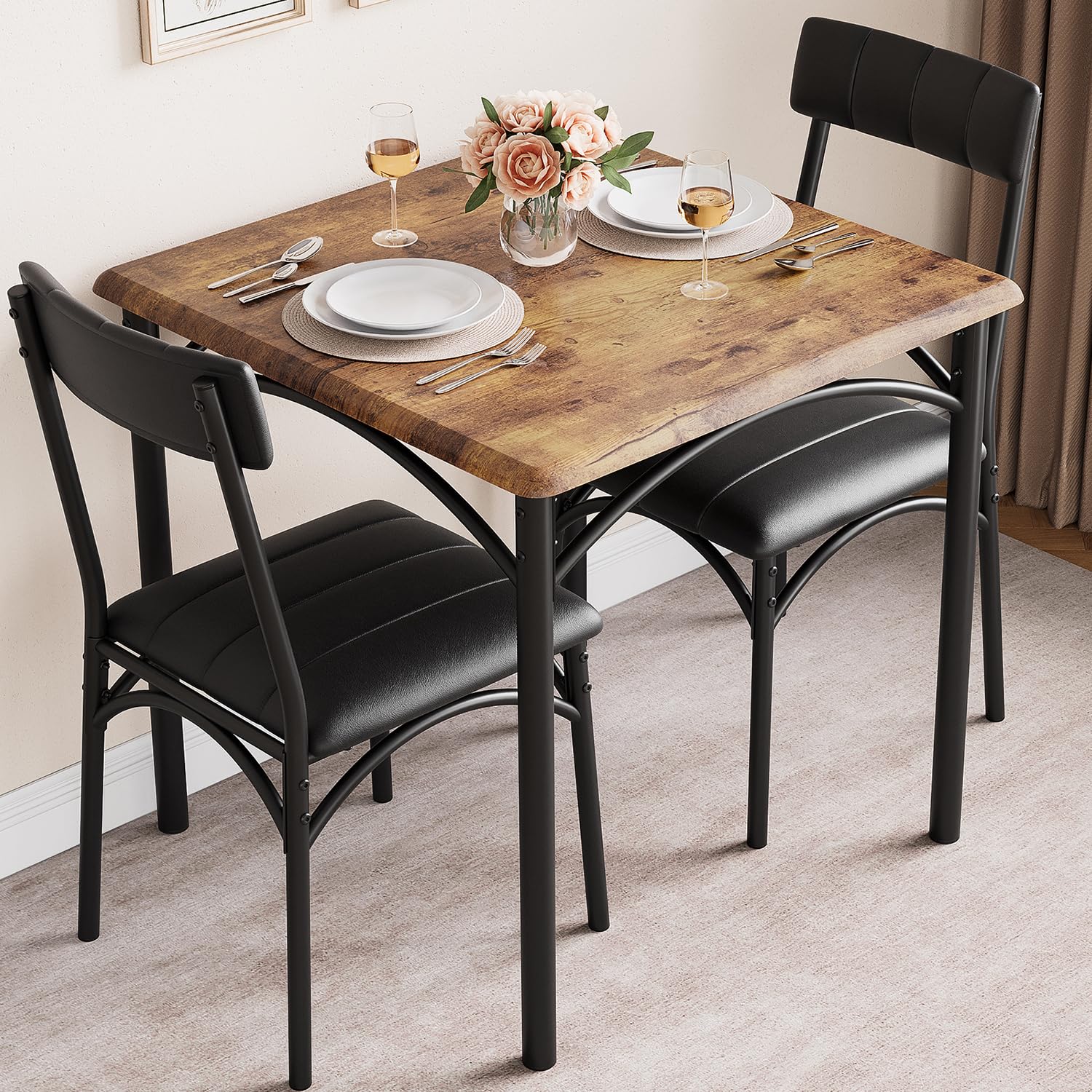 Amazon.com - IDEALHOUSE Dining Table Set for 2, Kitchen Table and ...