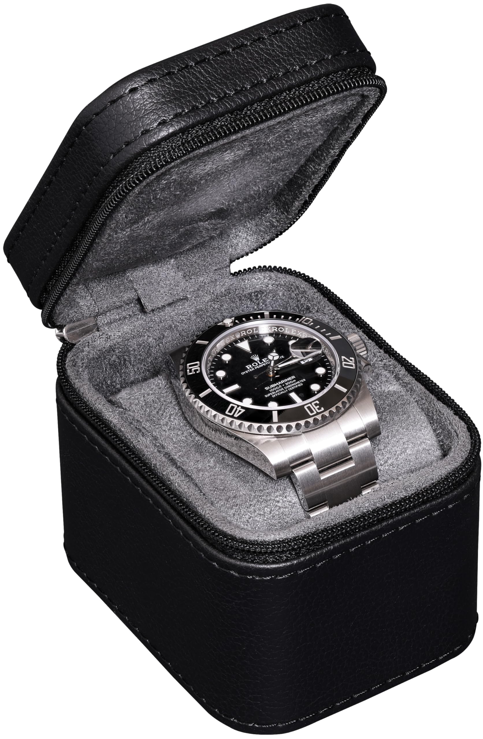 Amazon.com: ROTHWELL Single Watch Travel Case | Compact PU Leather ...