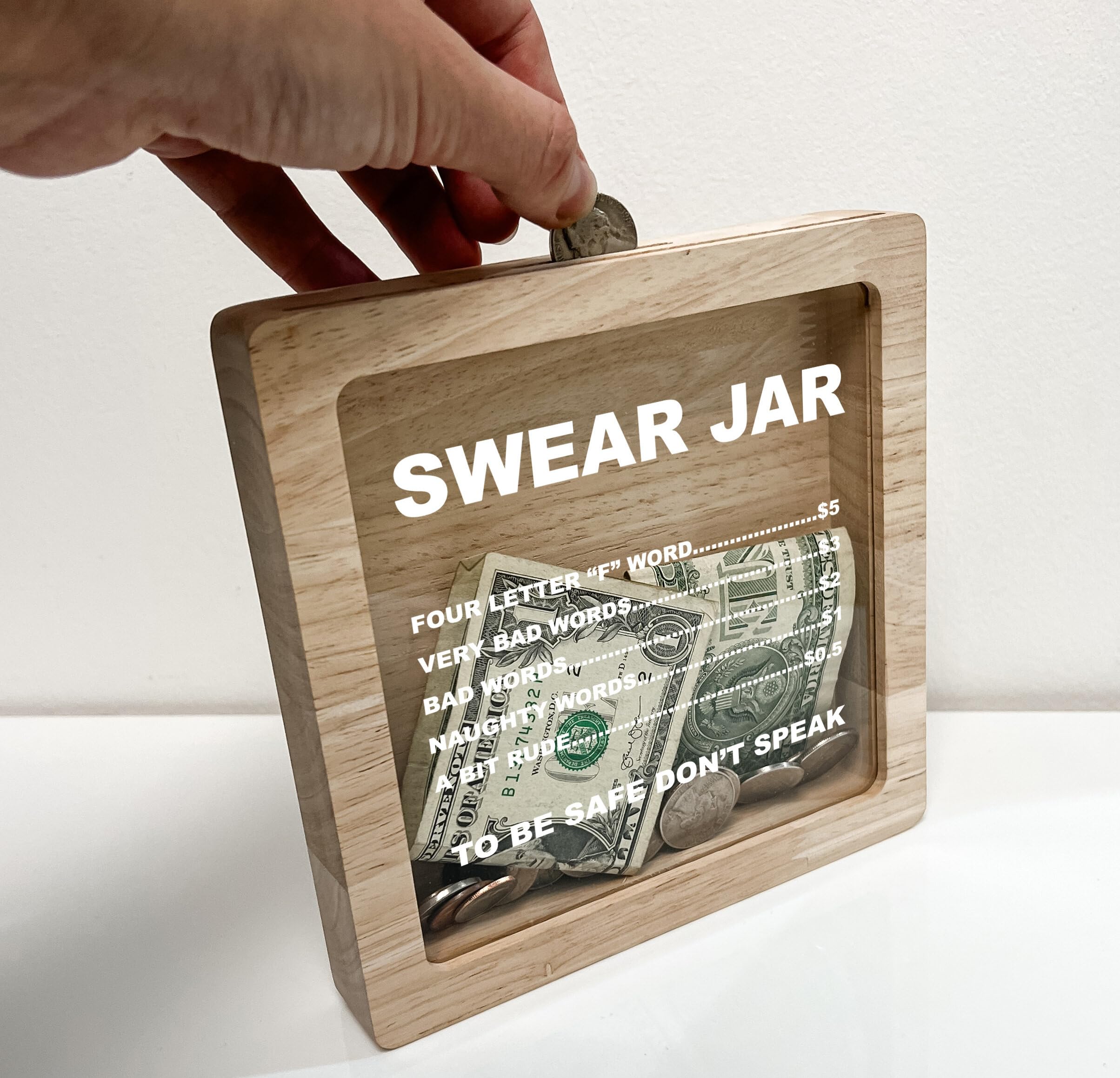 Amazon.com: Personalized/Swear Jar/You Say It You Pay It/Cuss Jar Coin Bank/Non Polite Words Box ...