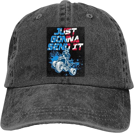 Just Gonna Send It Motocross American Flag Adjustable Retro Baseball ...