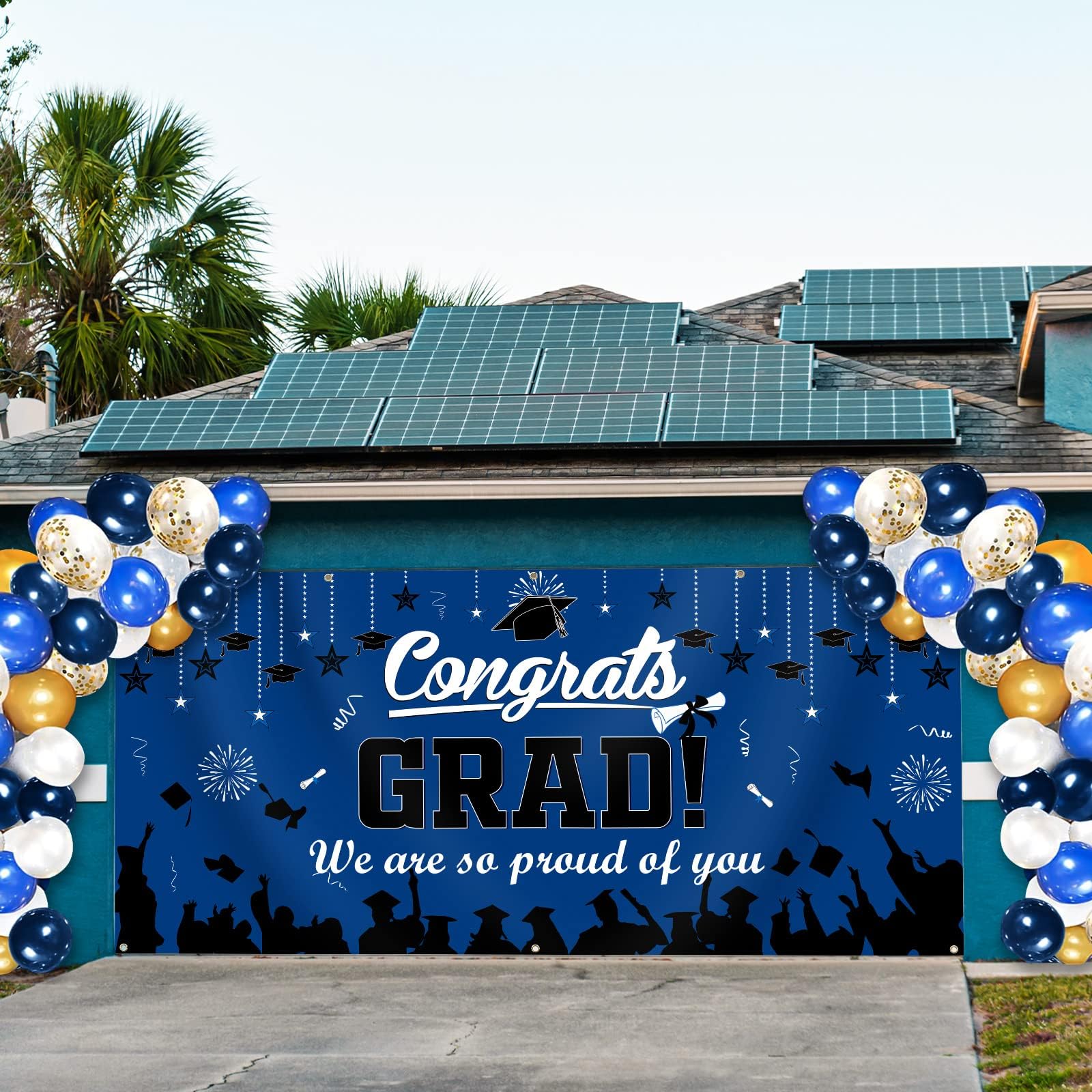 Amazon.com: Wavyknot 2025 Large Congrats Grad Garage Door Decorations 6 ...