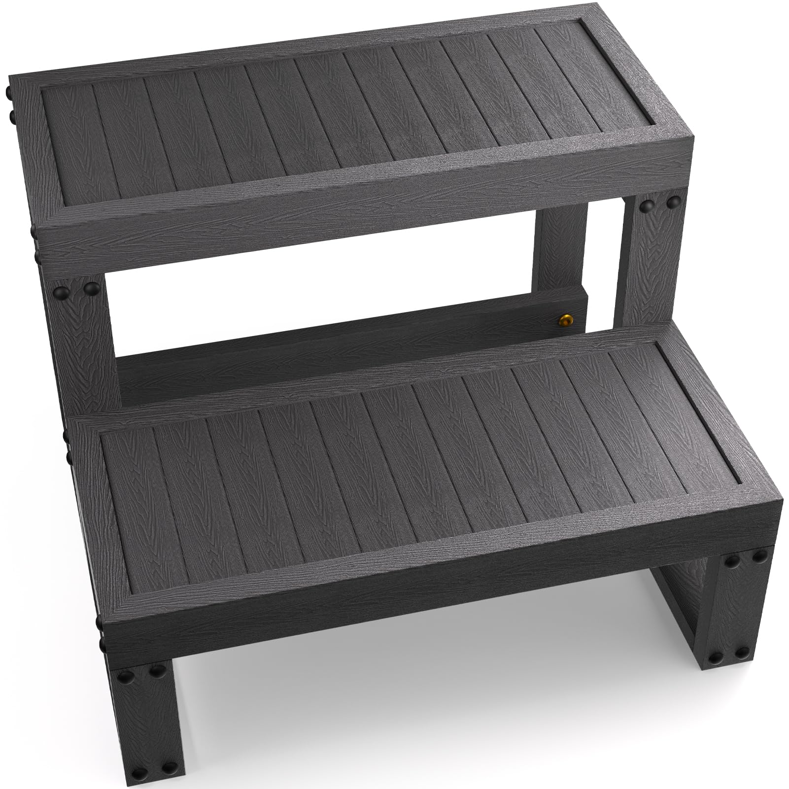 Amazon.com: Hot Tub Steps,Universal Spa Steps,Two Steps Hot Tub Steps,Non-Slip Waterproof Wood ...