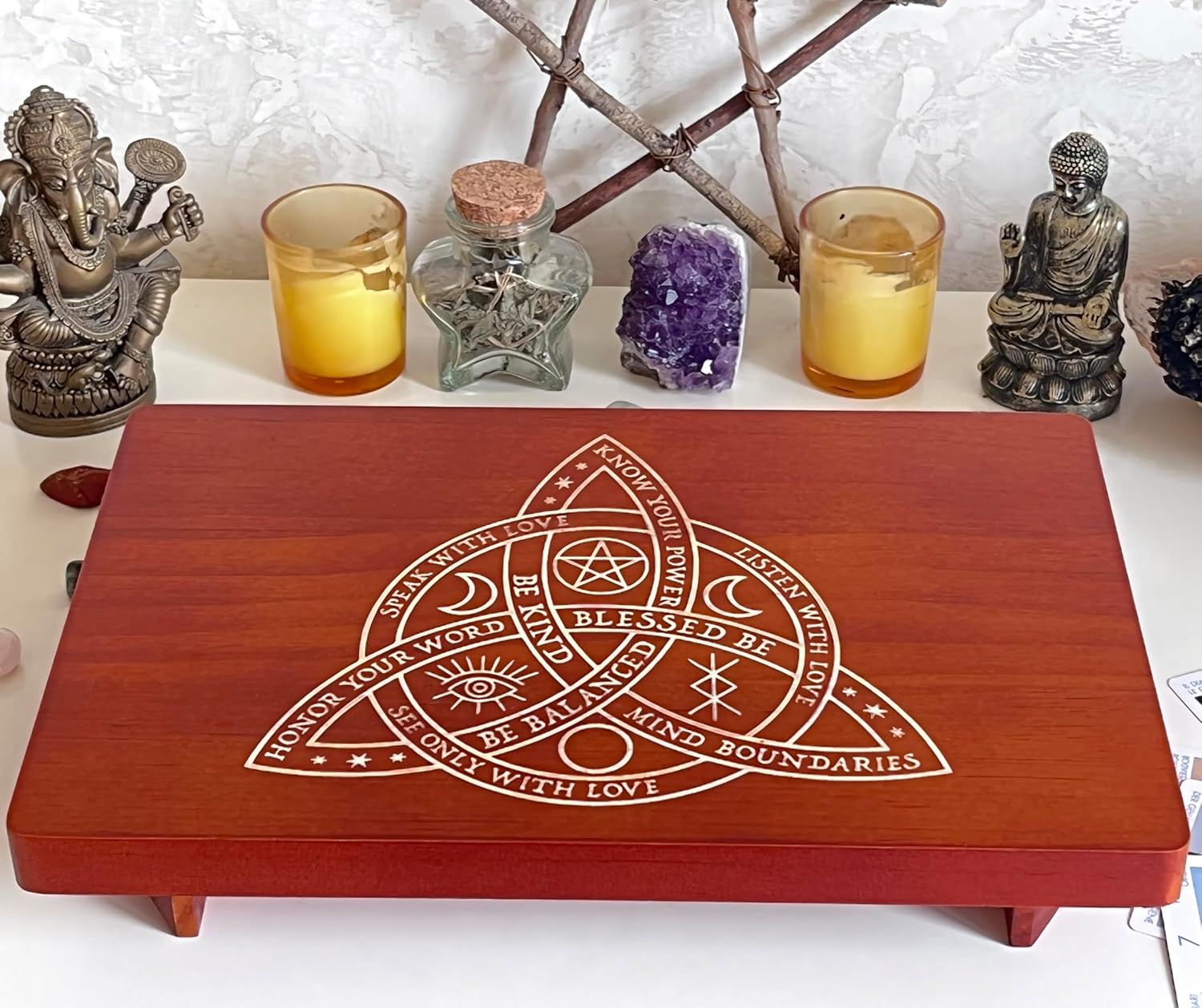 Amazon.com: Altar Table, Meditation Table, Small Altar Table, Wooden ...