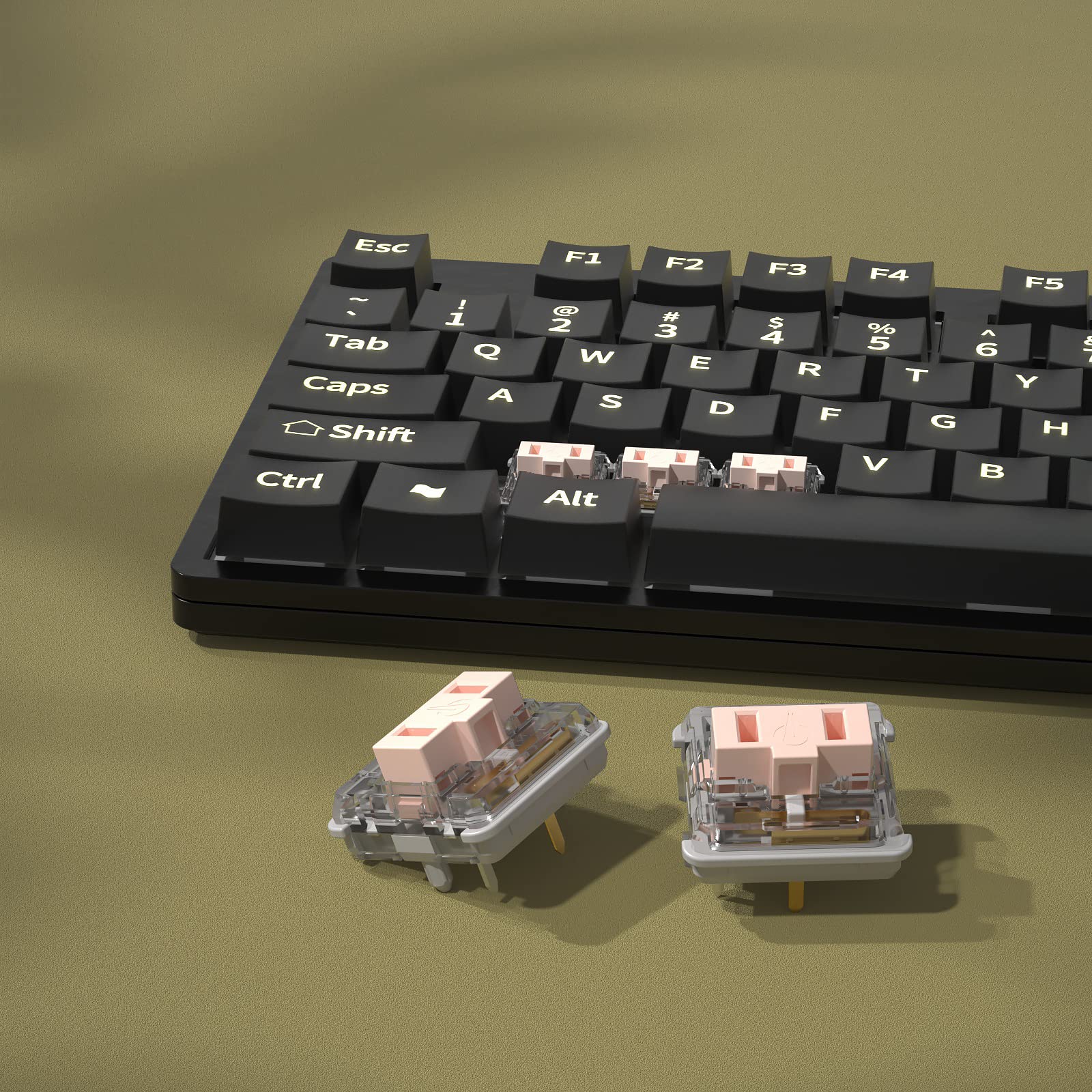 Snapklik.com : Kailh Low Profile Choc Pink Switches 5 Pin Thiner Key ...