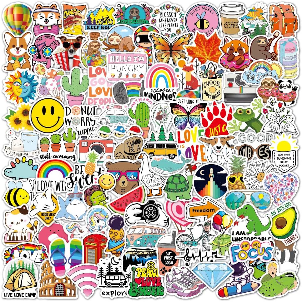 Amazon.com: EVIESKENT Aesthetic VSCO Stickers - 100PCS Vinyl Waterproof ...