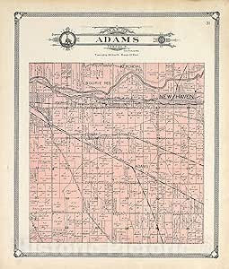 Amazon.com: Historic 1907 Wall Map - Plat Book of Allen County, Indiana ...