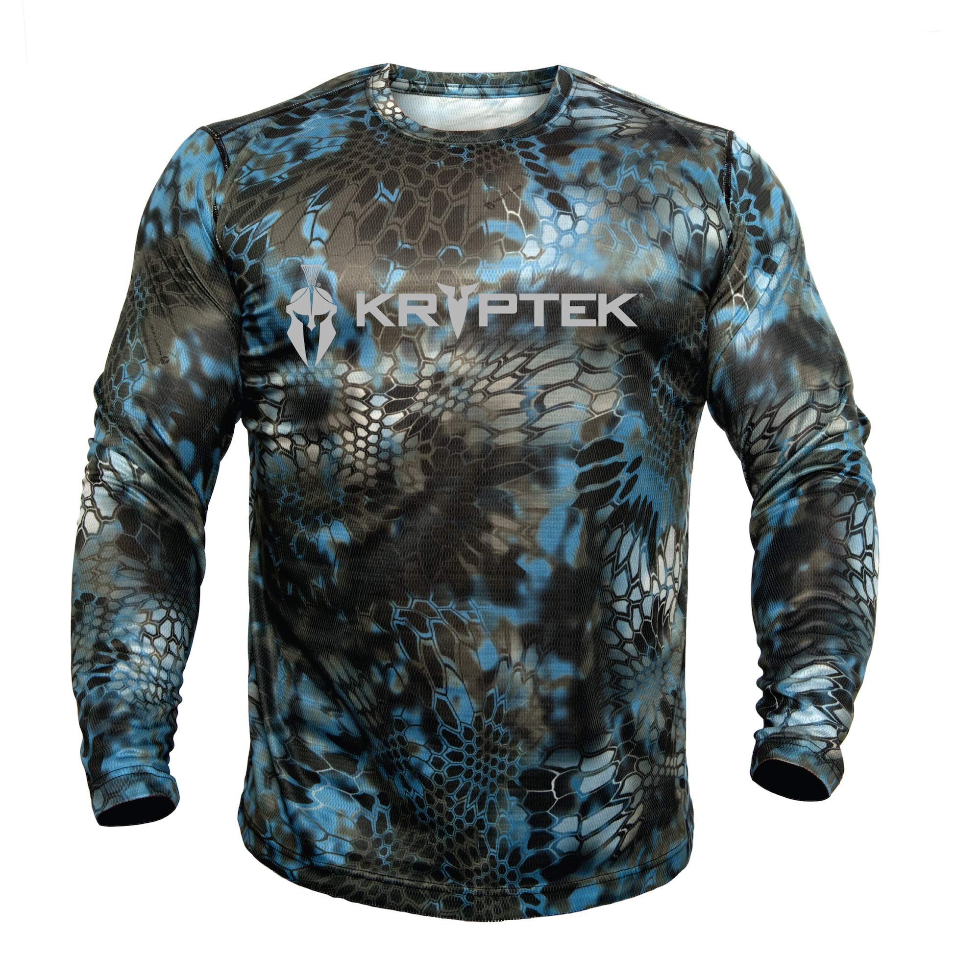 Amazon.co.jp: Kryptek Hyperion LS Crew ロゴ付き - 長袖迷彩ハンティング&釣りシャツ(K-Oreコレクション)、ネプチューン、M : ファッション