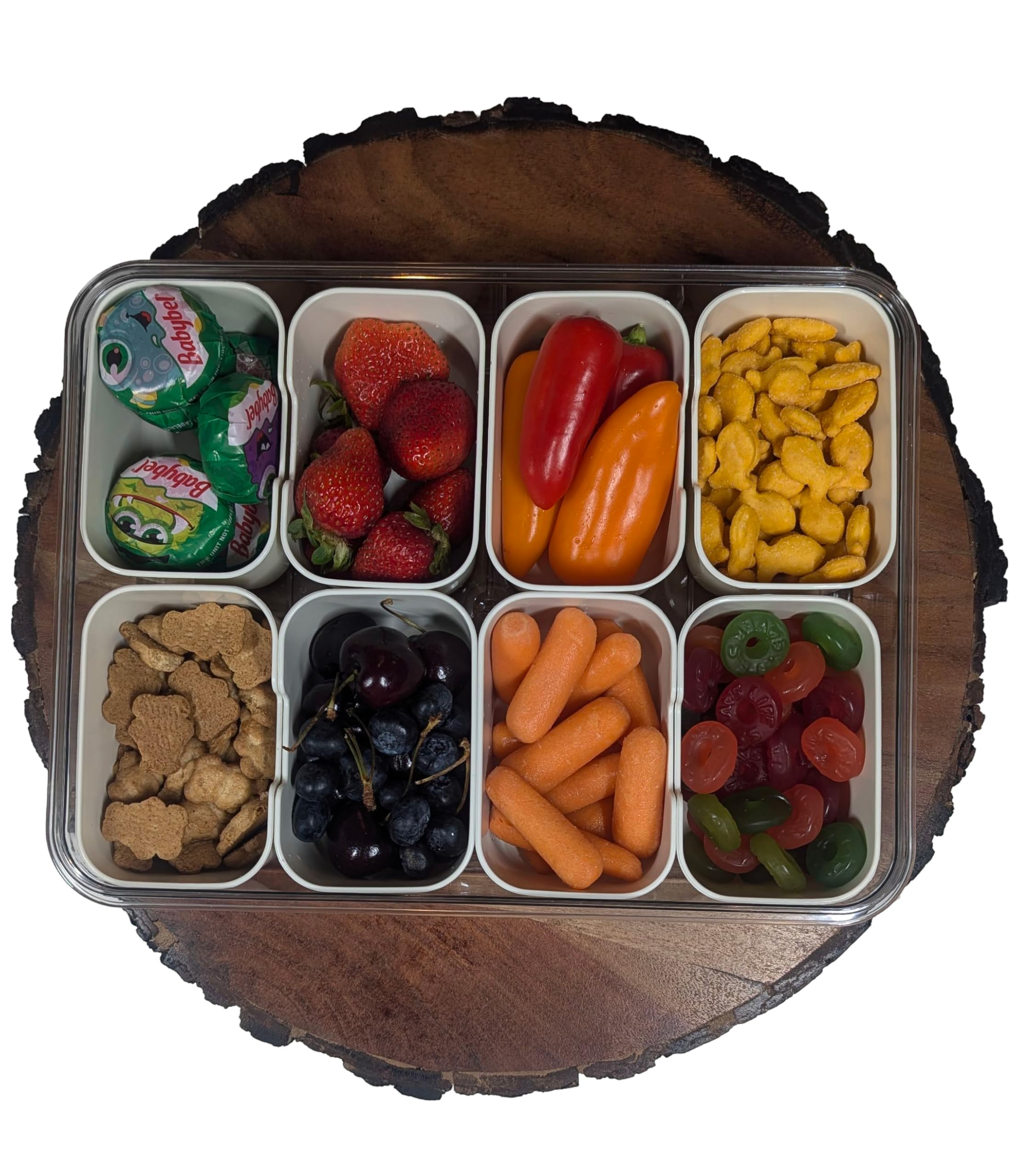 Amazon.com: Premium 8 Compartment Snackle Box Container for Road Trip ...