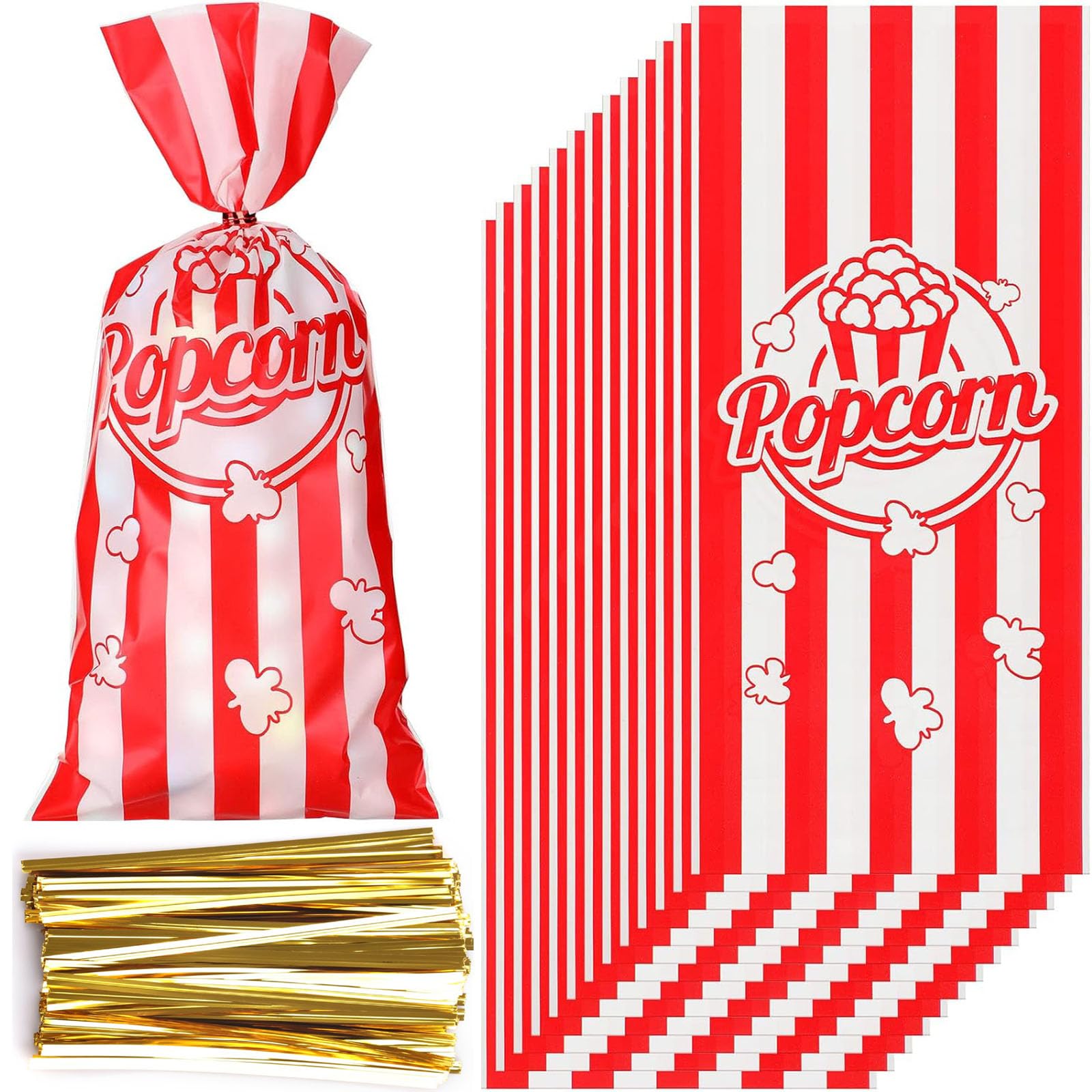 150 Pcs Big Popcorn Bags, Popcorn Bags For Party, Popcorn Bags Set ...