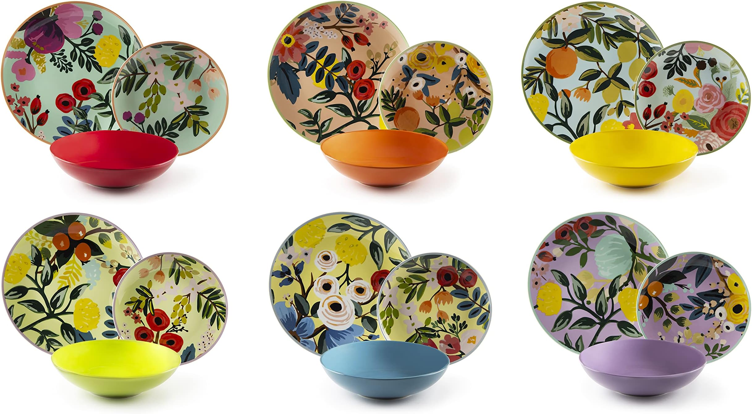 Excelsa Esprit Service de table en céramique, multicolore, 18 pièces ...