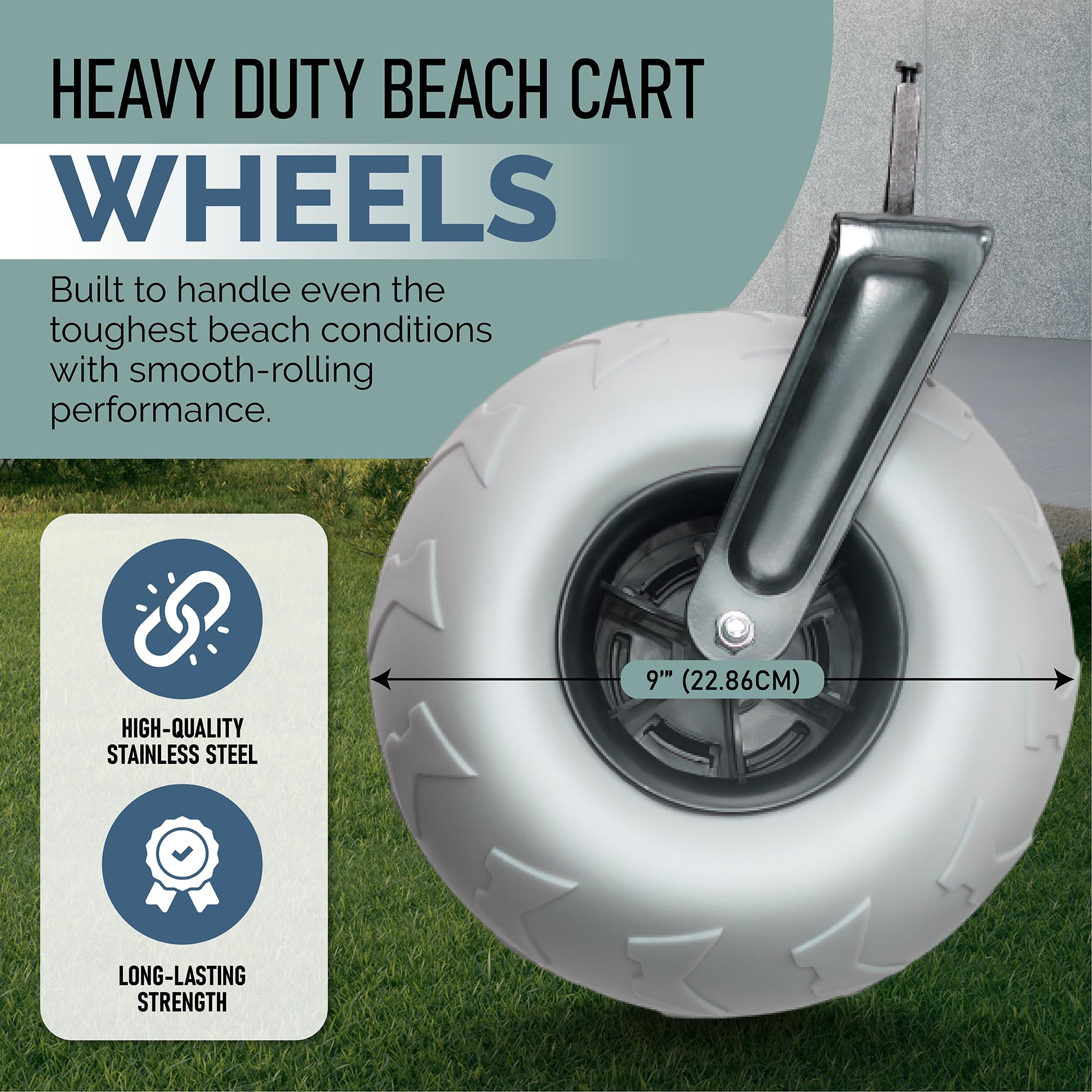 Snapklik.com : TerrainGO Beach Wagon Wheels For Sand Quick-Change ...