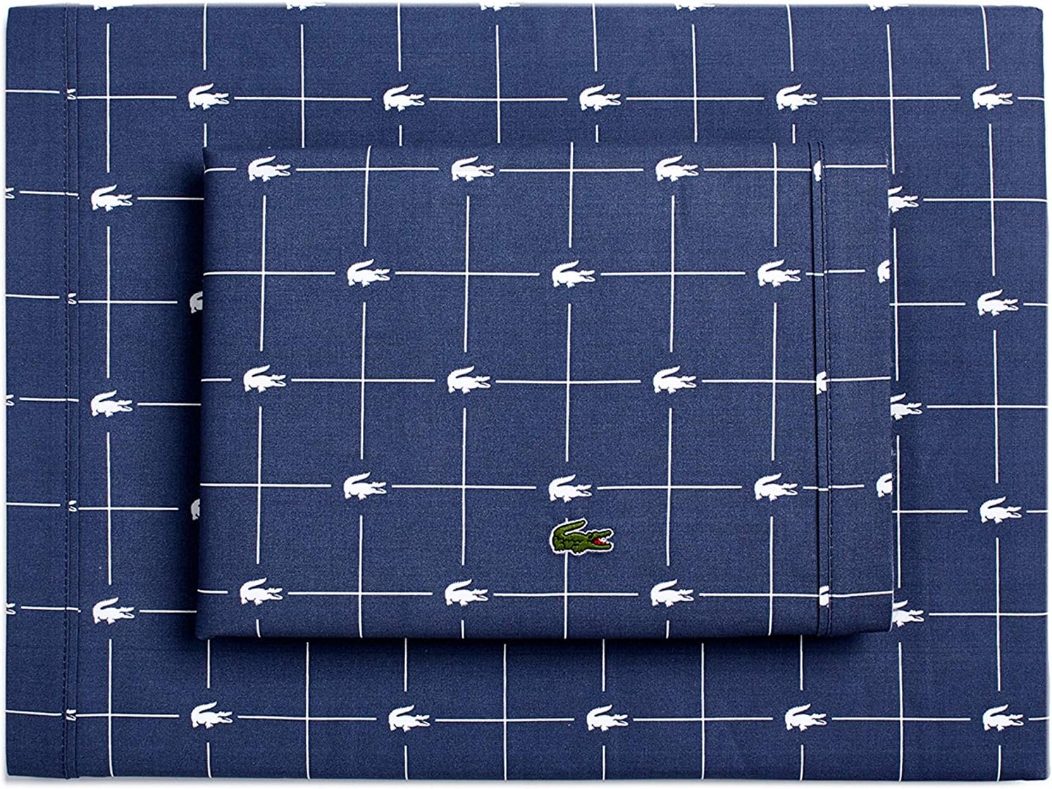 Amazon.com: Lacoste Slice Sheet Set, King, Vintage Indigo, Model ...