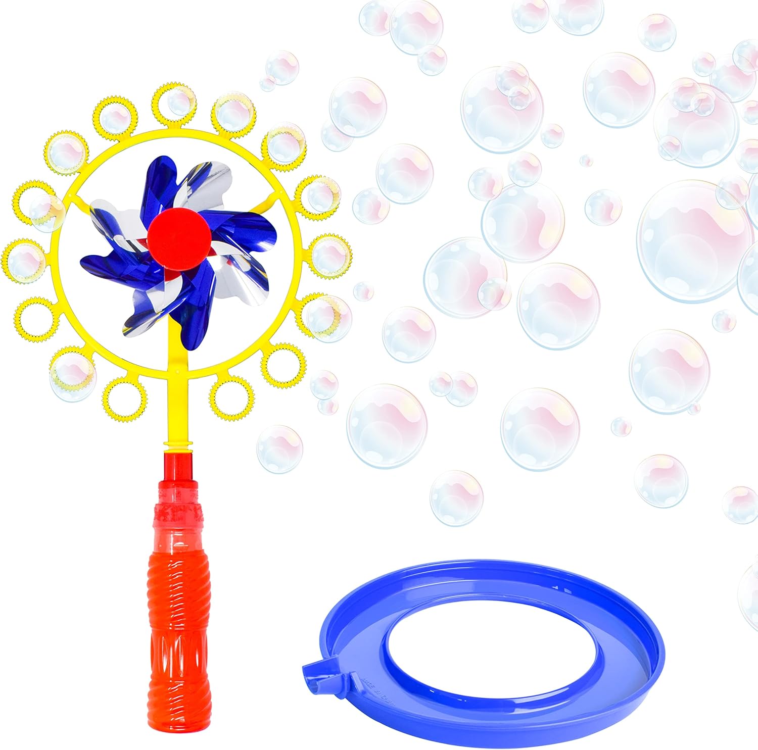 Amazon.com: Sunny Days Entertainment Pinwheel Bubble Wand - Bubble ...