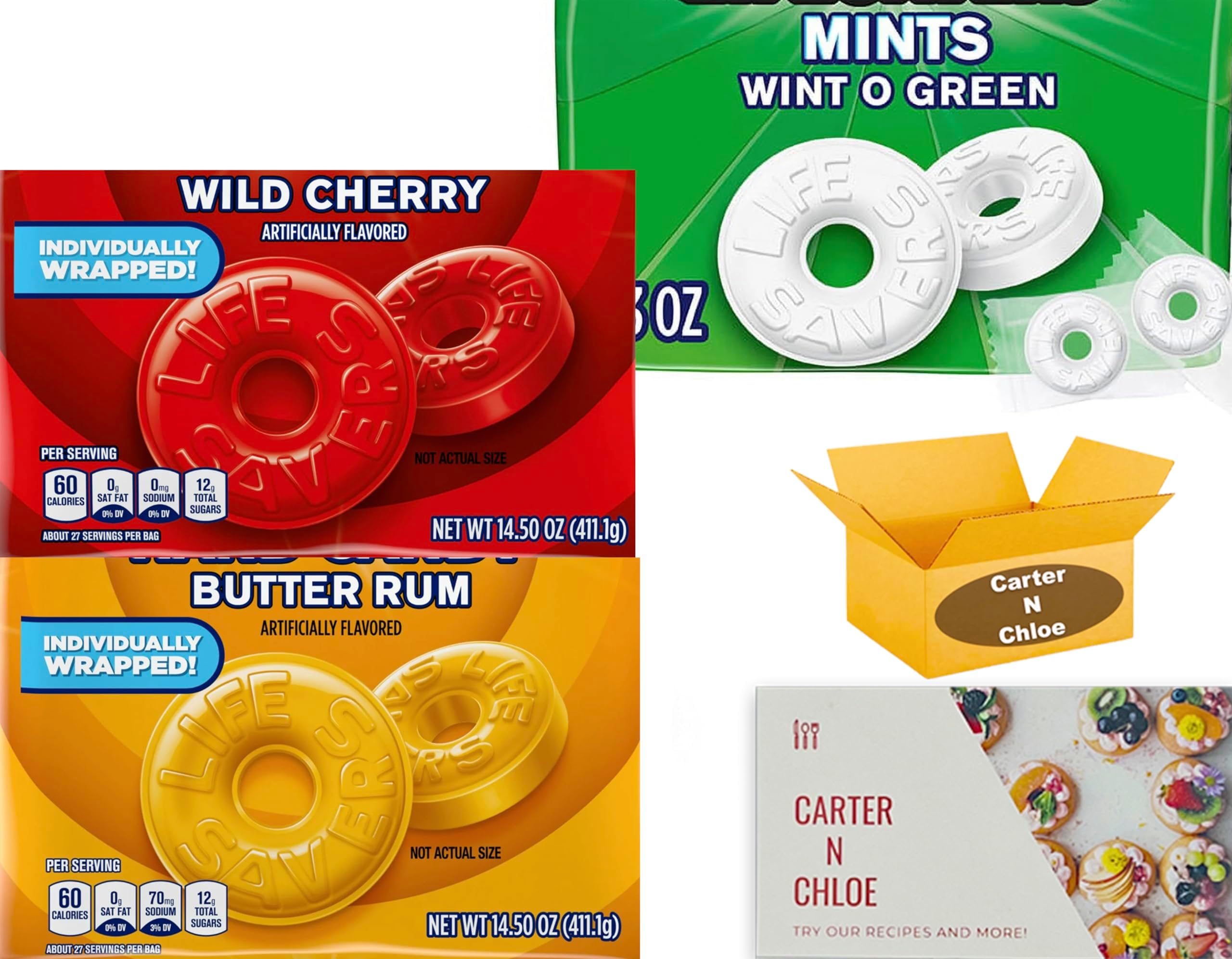Amazon.com : 3 set bundle Life Savers Butter Rum, Wild Cherry and Wint ...