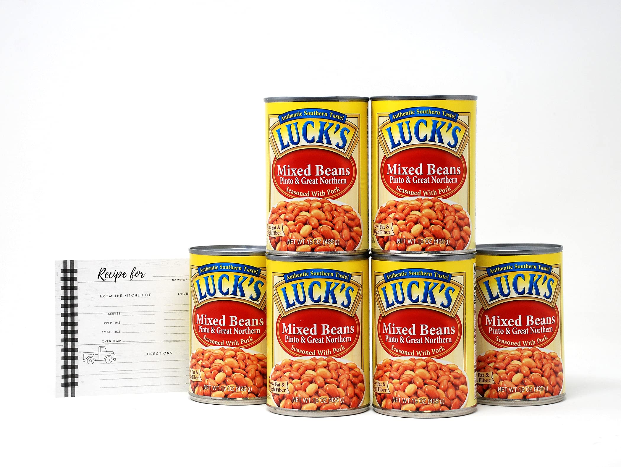 Amazon.com : Lucks Mixed Beans 6 Pack of 15 ounce Cans - Northern Beans ...