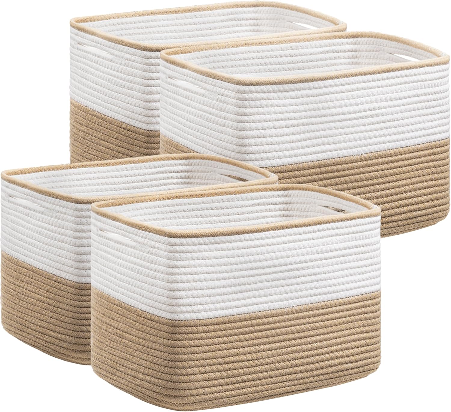 Amazon.com: UBBCARE 4 Pack Baskets for Organizing, Woven Storage ...