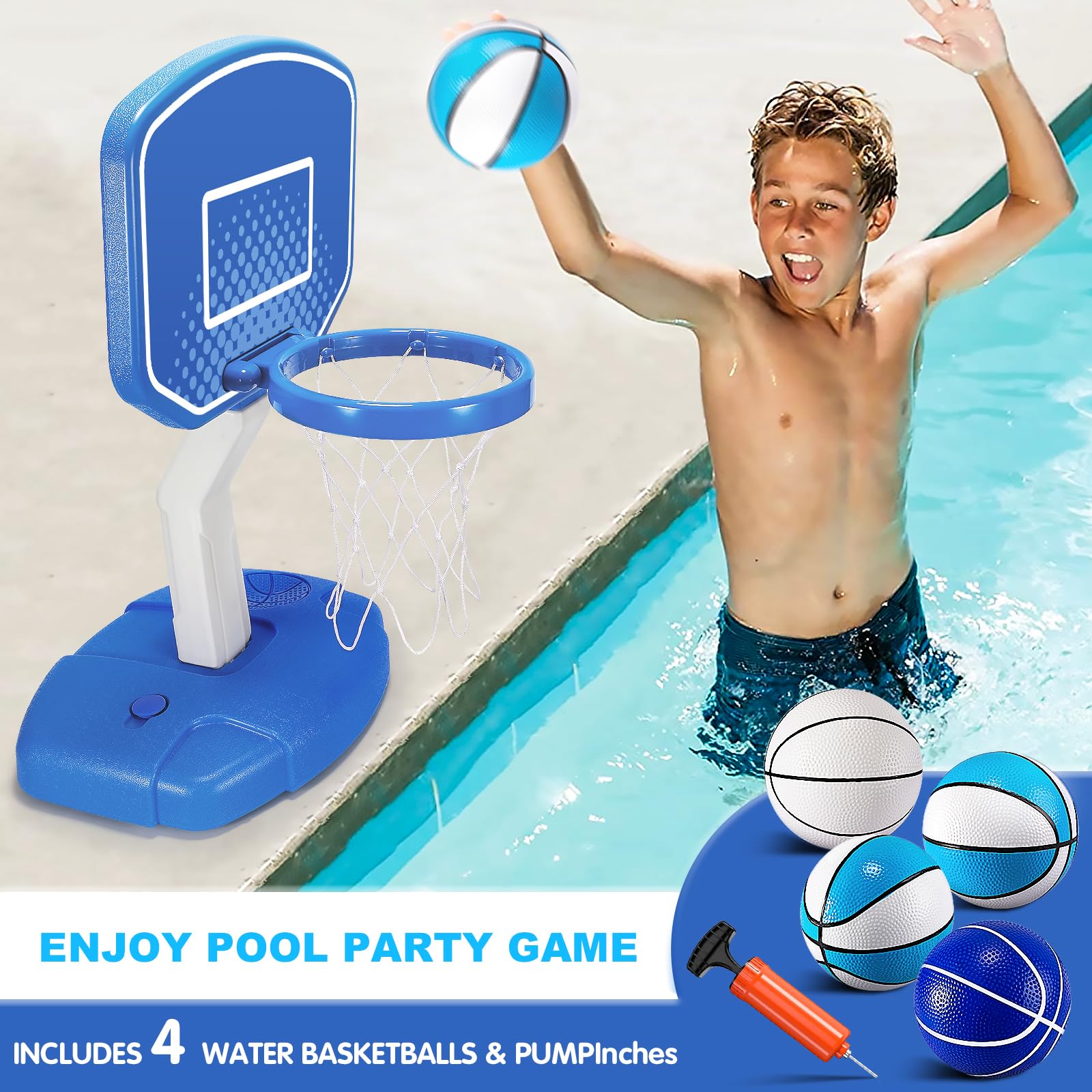 Pool Basketball Hoop Poolside Basketball Hoop for Swimming Pool | Pool ...