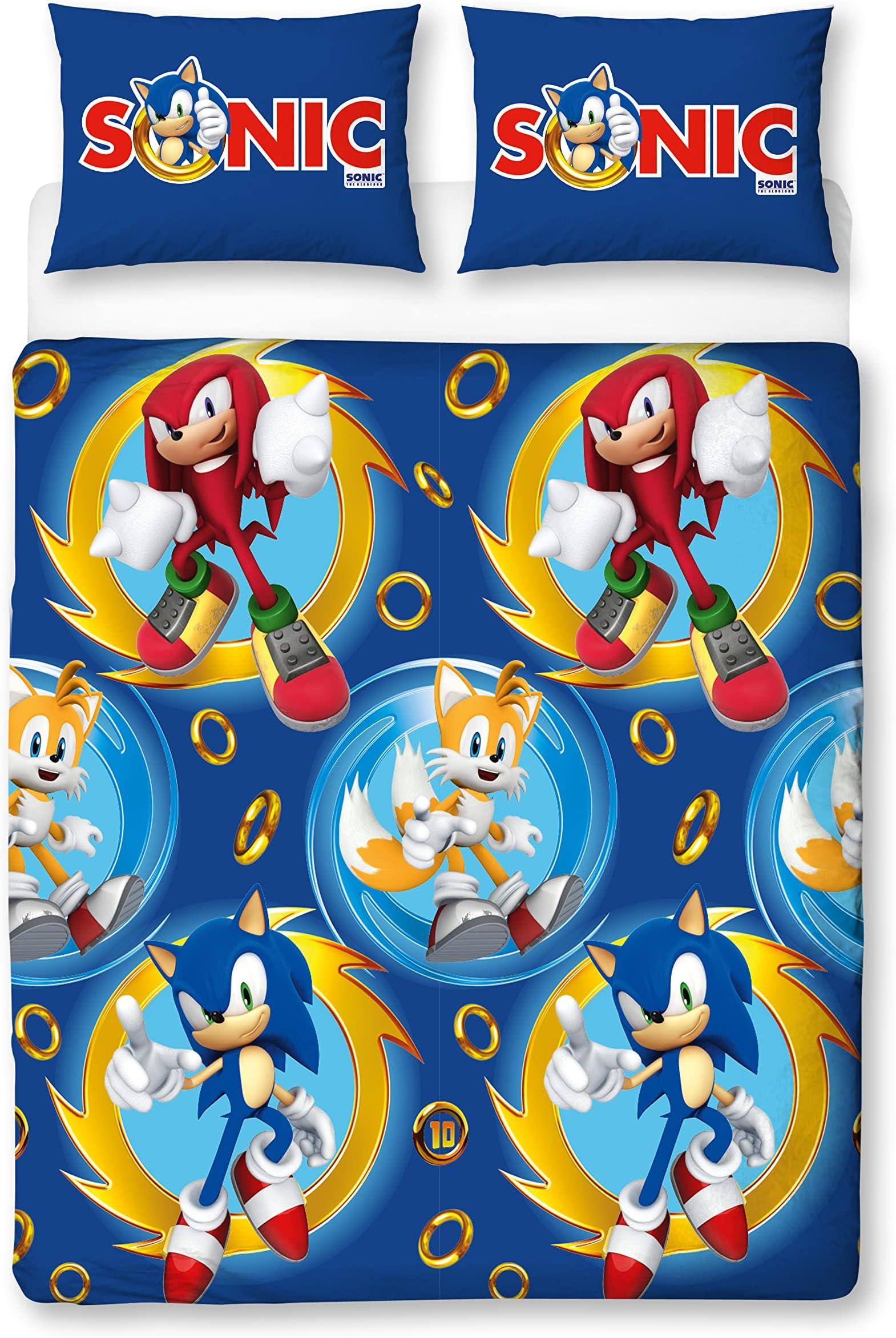 Sonic The Hedgehog Design Single Duvet Cover Set : Amazon.co.uk: Home ...
