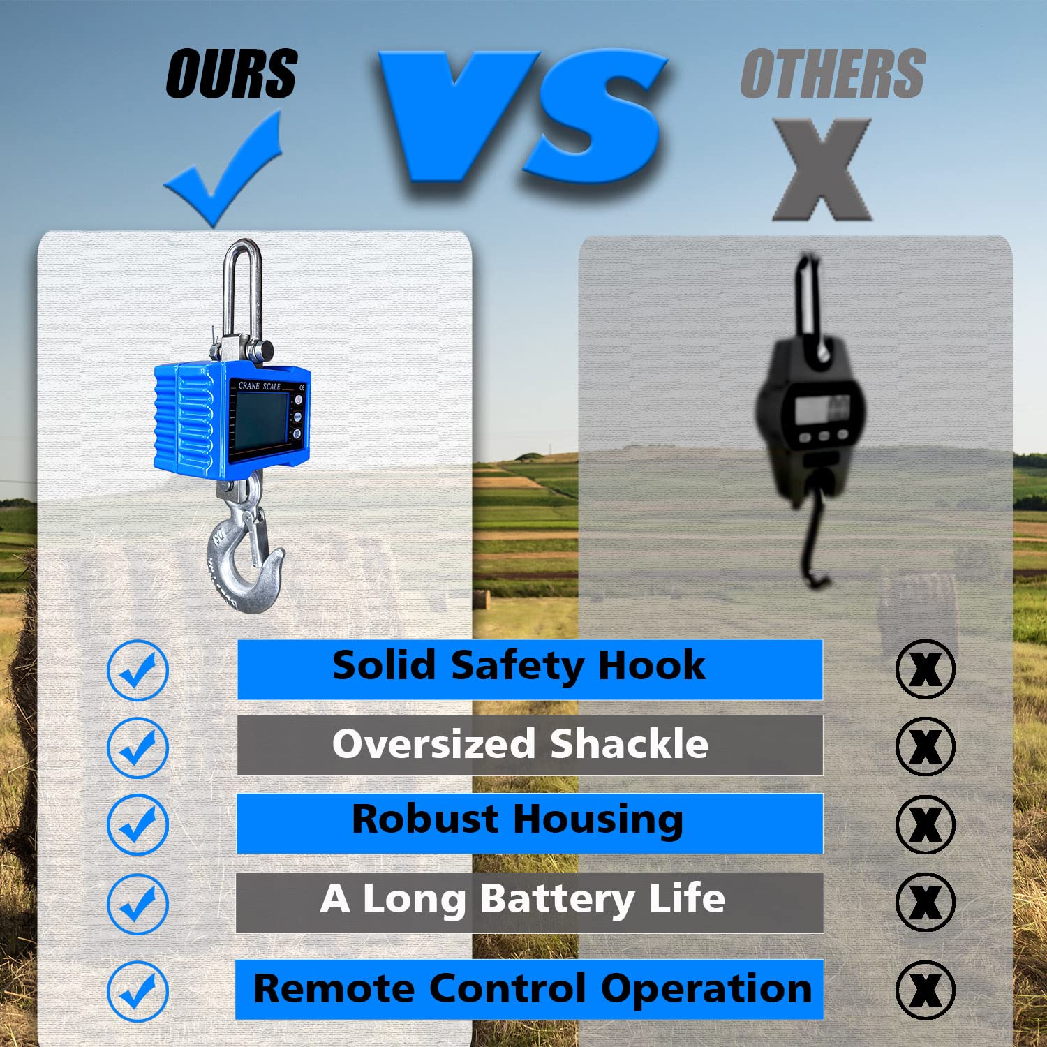 Snapklik.com : FITHOIST Hanging Scales Digital Weight, 2000LBS Crane Scale