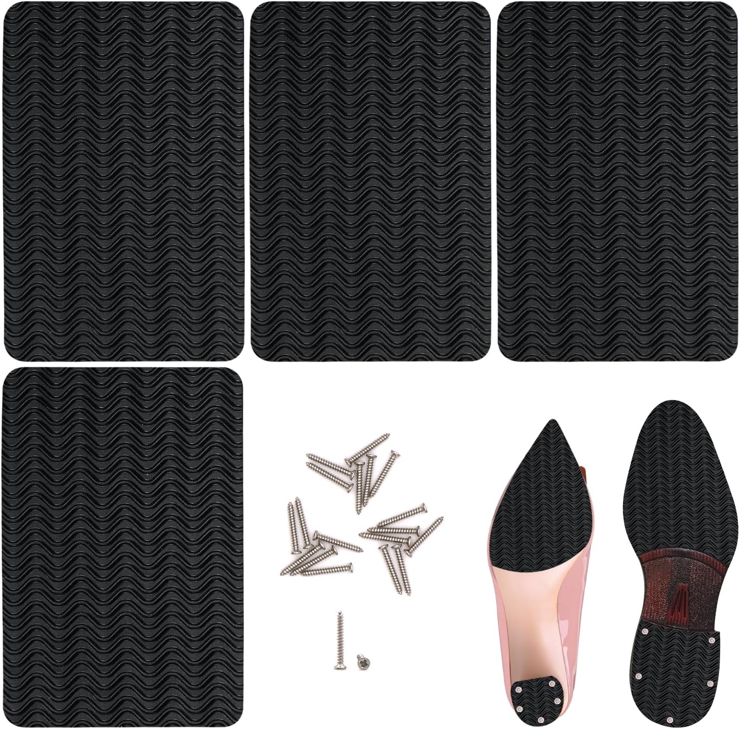 Amazon.com: Shoe Sole Protectors 4pcs Self Adhesive Rubber Shoe Bottom ...