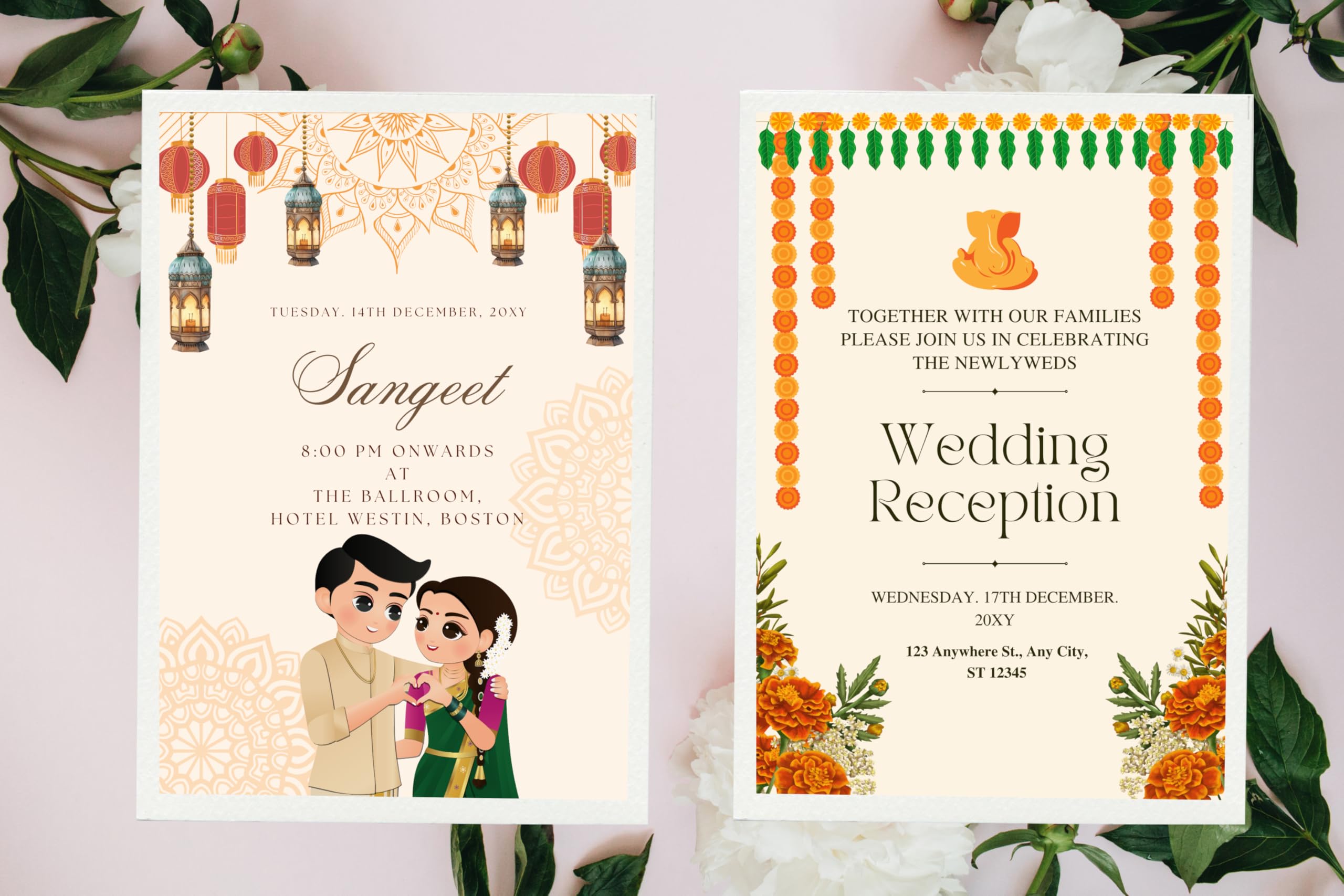 Indian wedding reception invitation 60 photos - Astyledwedding.com