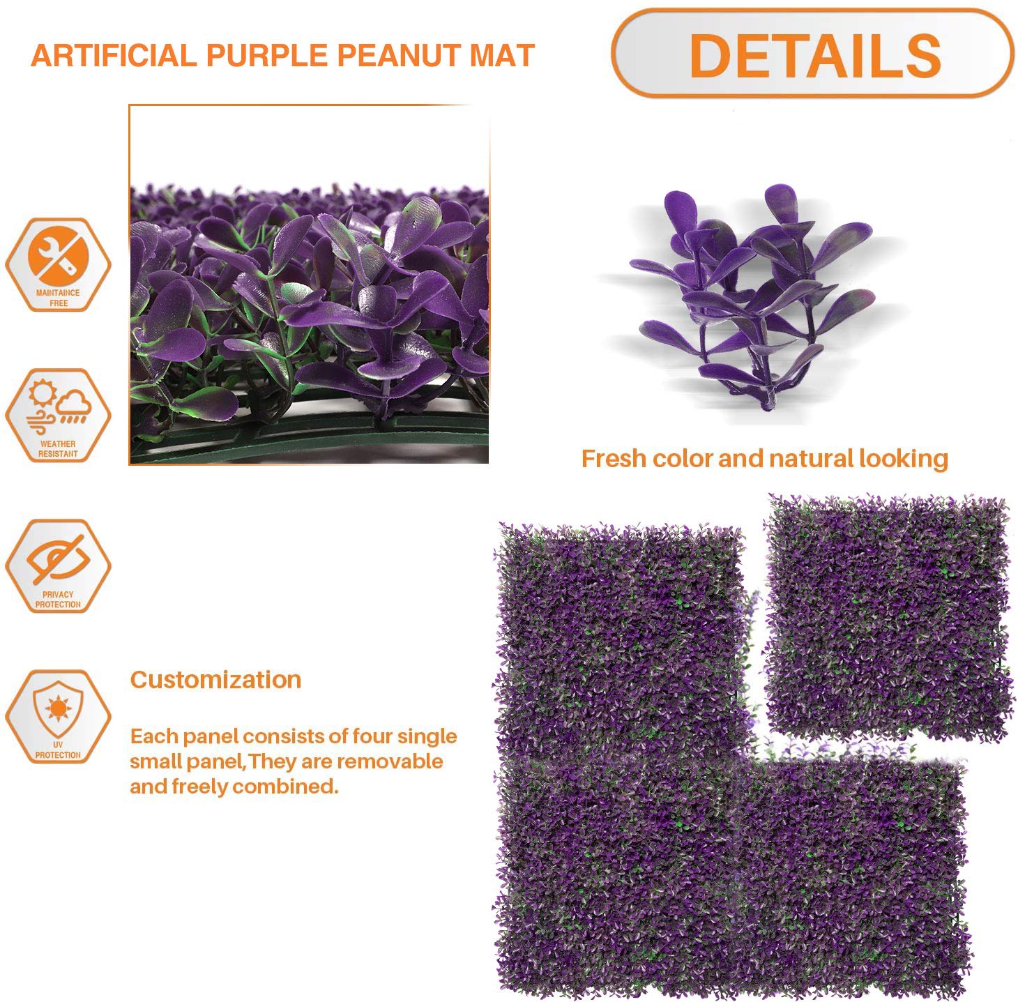 Snapklik.com : TANG Artificial Peanut Leaf Grass Fence Privacy Screen ...