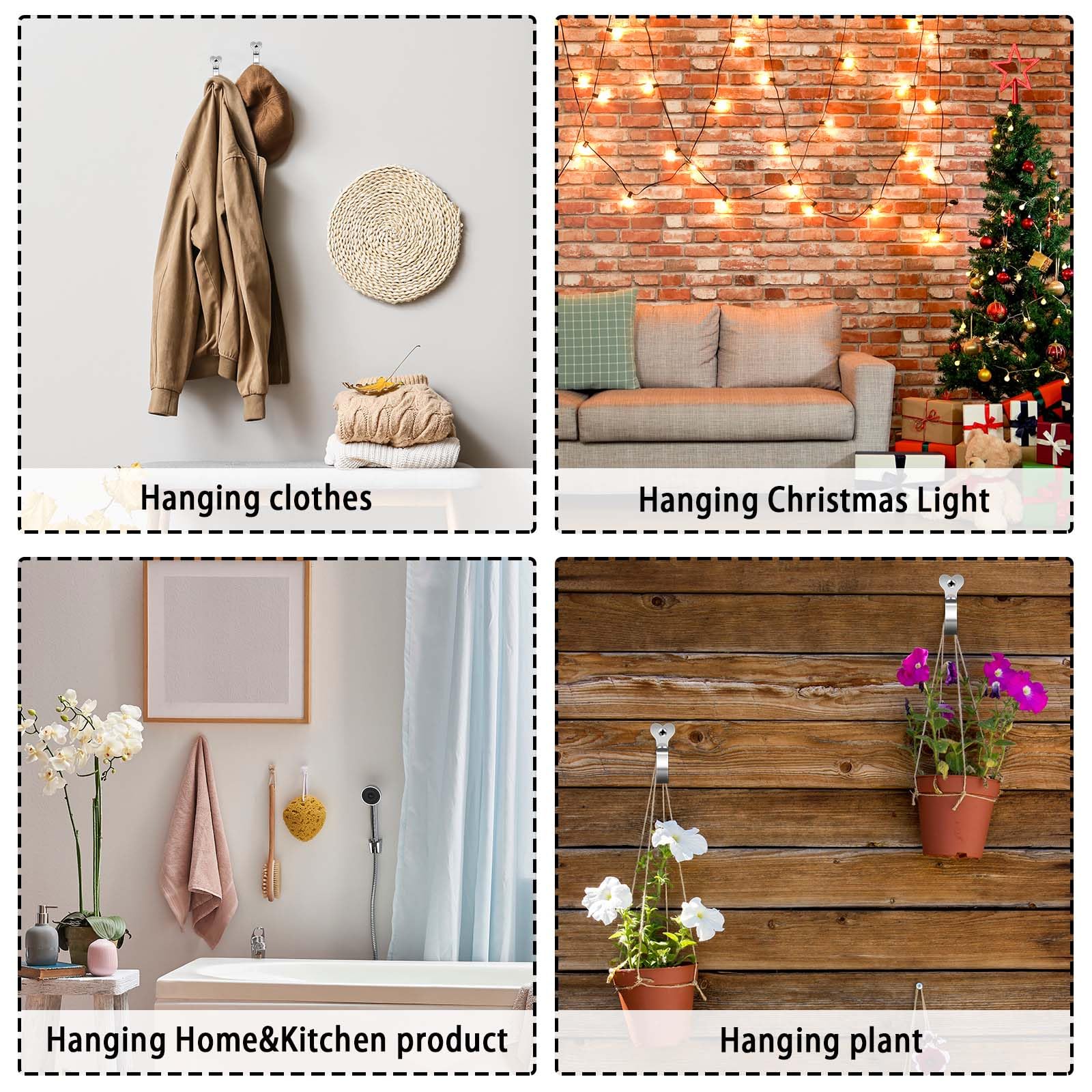 Snapklik.com : Light Hanger Hooks, Screw Hooks For Hanging Christmas ...