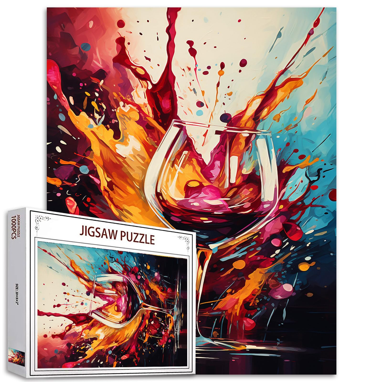 Amazon.com: Abstract Wine Cup Jigsaw Puzzles 1000 Pieces for Adults ...