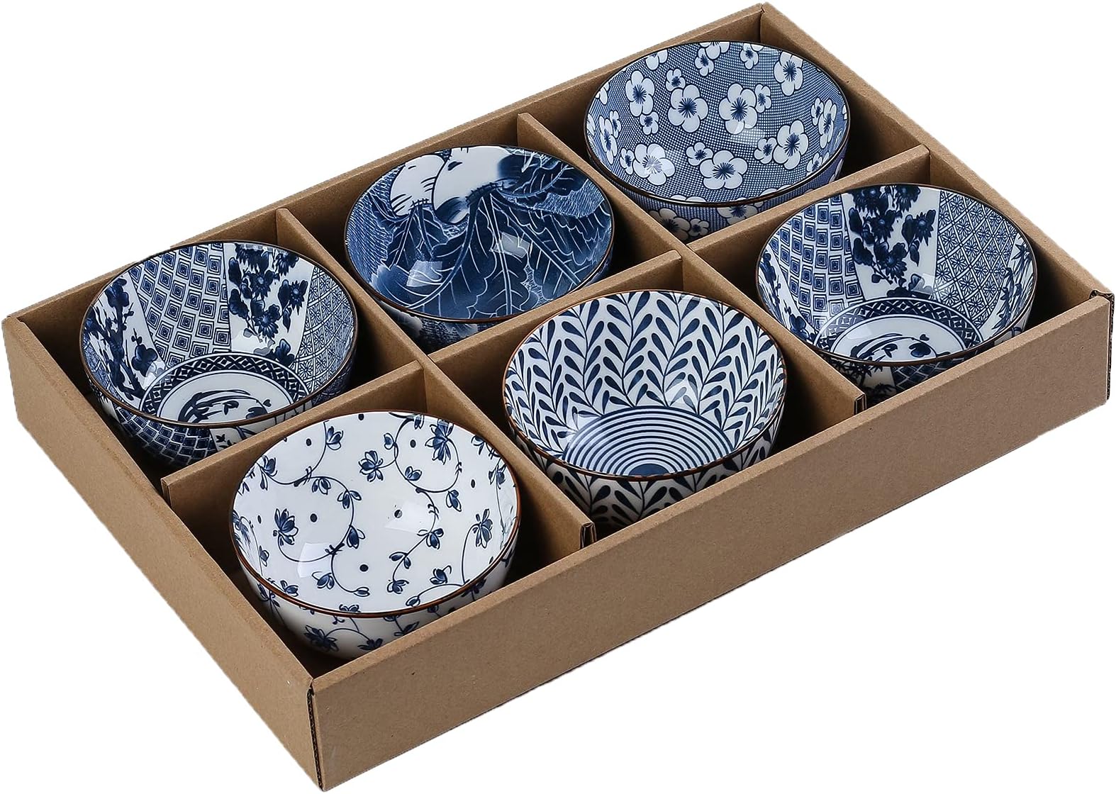 Amazon.com | Saikai Pottery Traiditional Japanese Rice Bowls (5 bowls ...