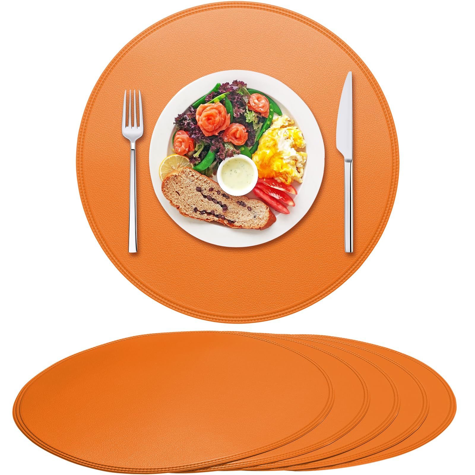 Amazon.com: Rinpon PU Faux Leather Thanksgiving Placemats, Wipeable ...