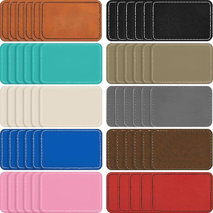 Amazon.com: Dunzy 60 Pcs Leather Hat Patches Blank Leatherette Hat ...