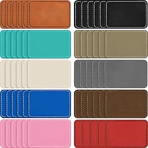 Amazon.com: Dunzy 60 Pcs Blank Leatherette Hat Patch with Adhesive ...