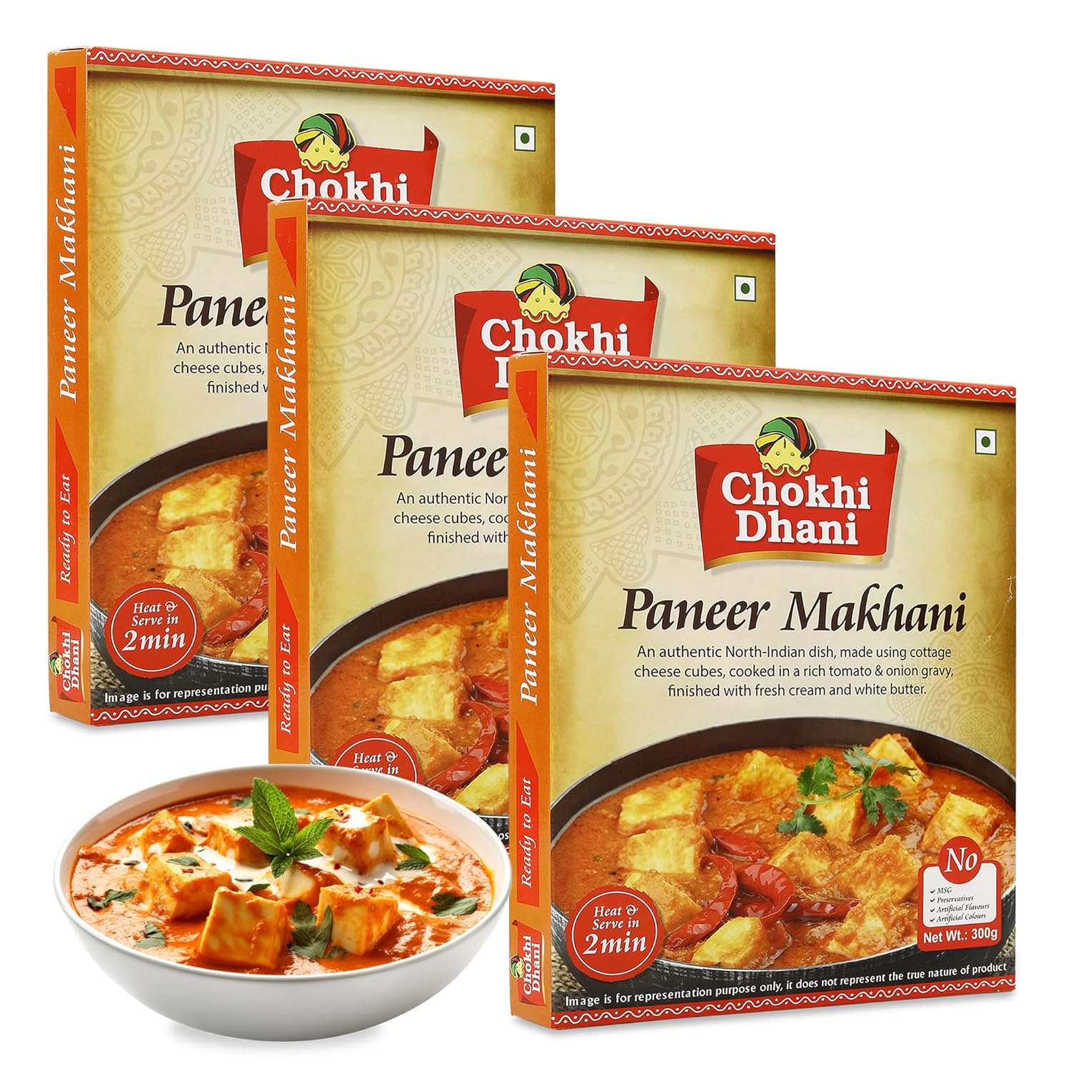 Chokhi Dhani Paneer Makhani | Just Heat & Eat | Microwaveable | Instant ...