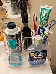 Amazon.com: mDesign Men's Plastic Countertop Beard and Hair Care ...