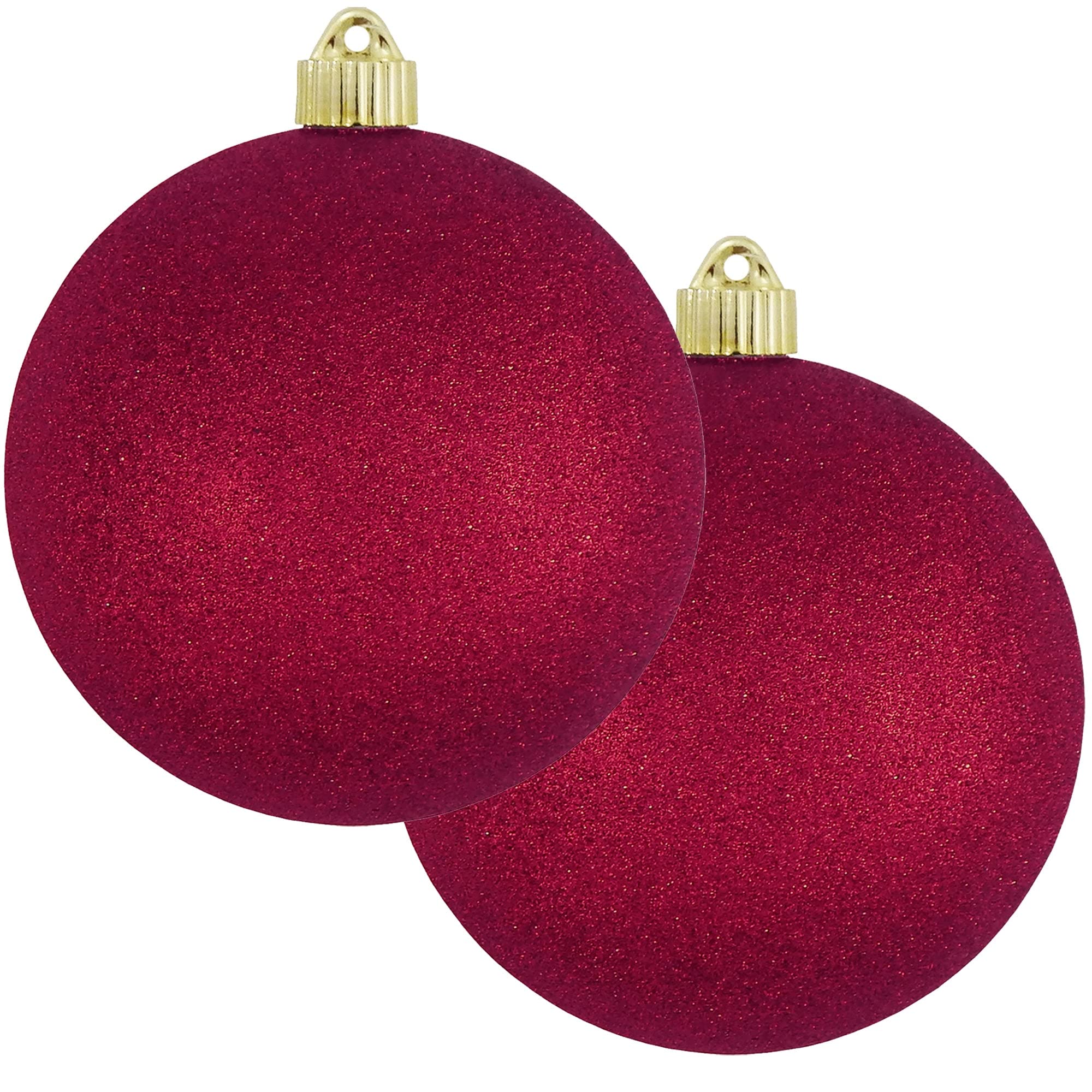 Amazon.com: Christmas By Krebs 6" (150mm) Burgundy Red Glitter [2 ...
