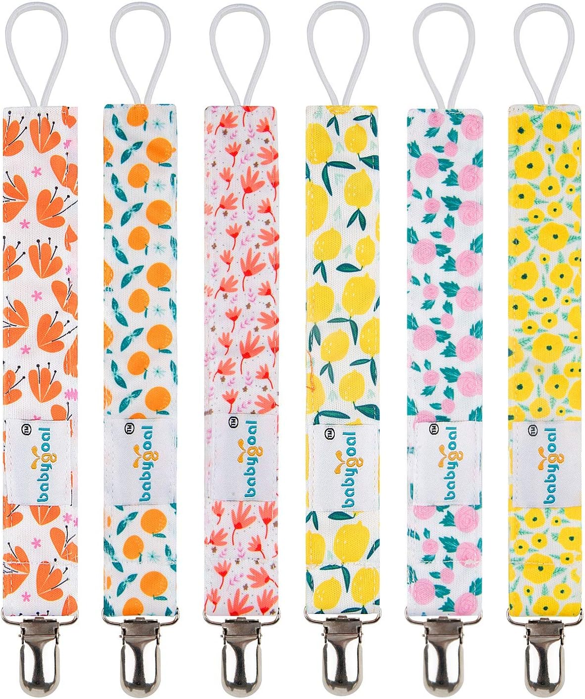 Amazon.com : Symbolife Pacifier Clip for Boys Girls Floral Daisy ...