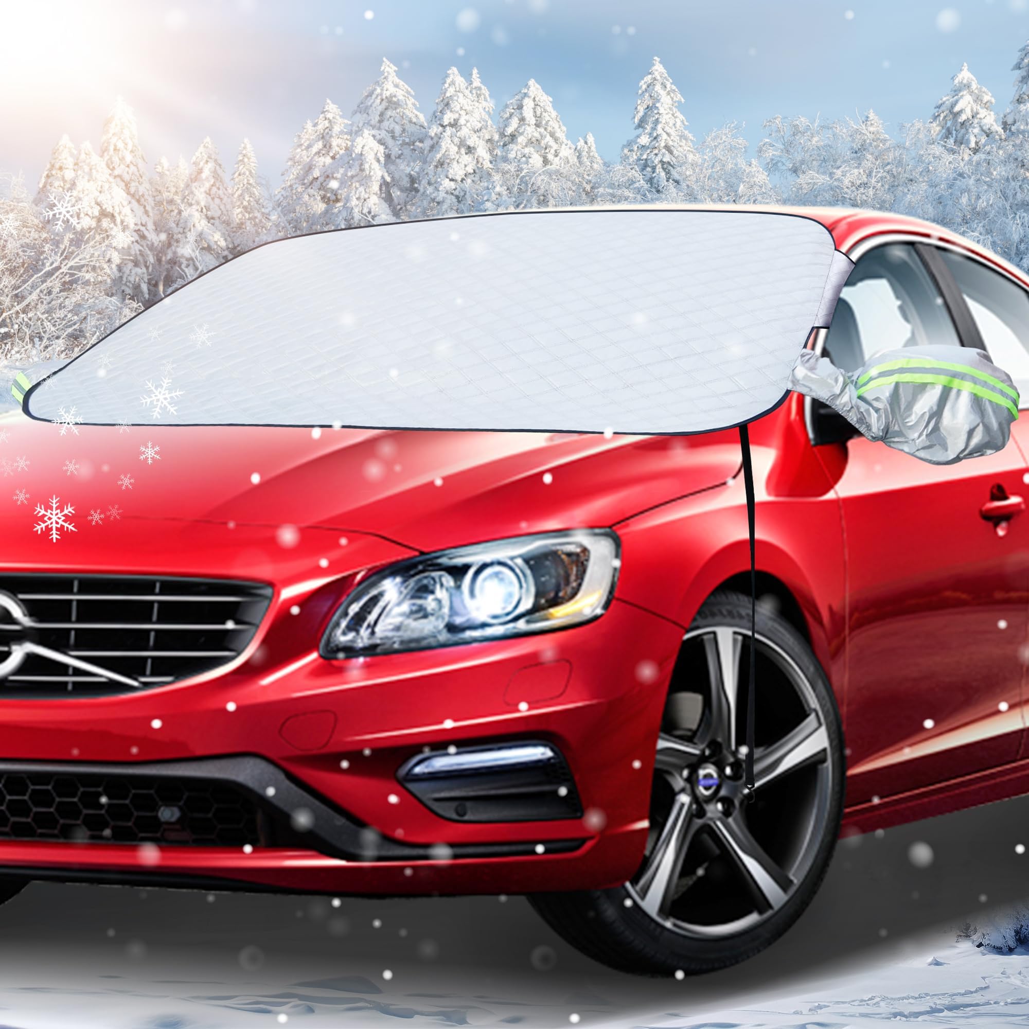 Car Windshield Cover for Ice and Snow,Magnetic Car Windshield Cover ...