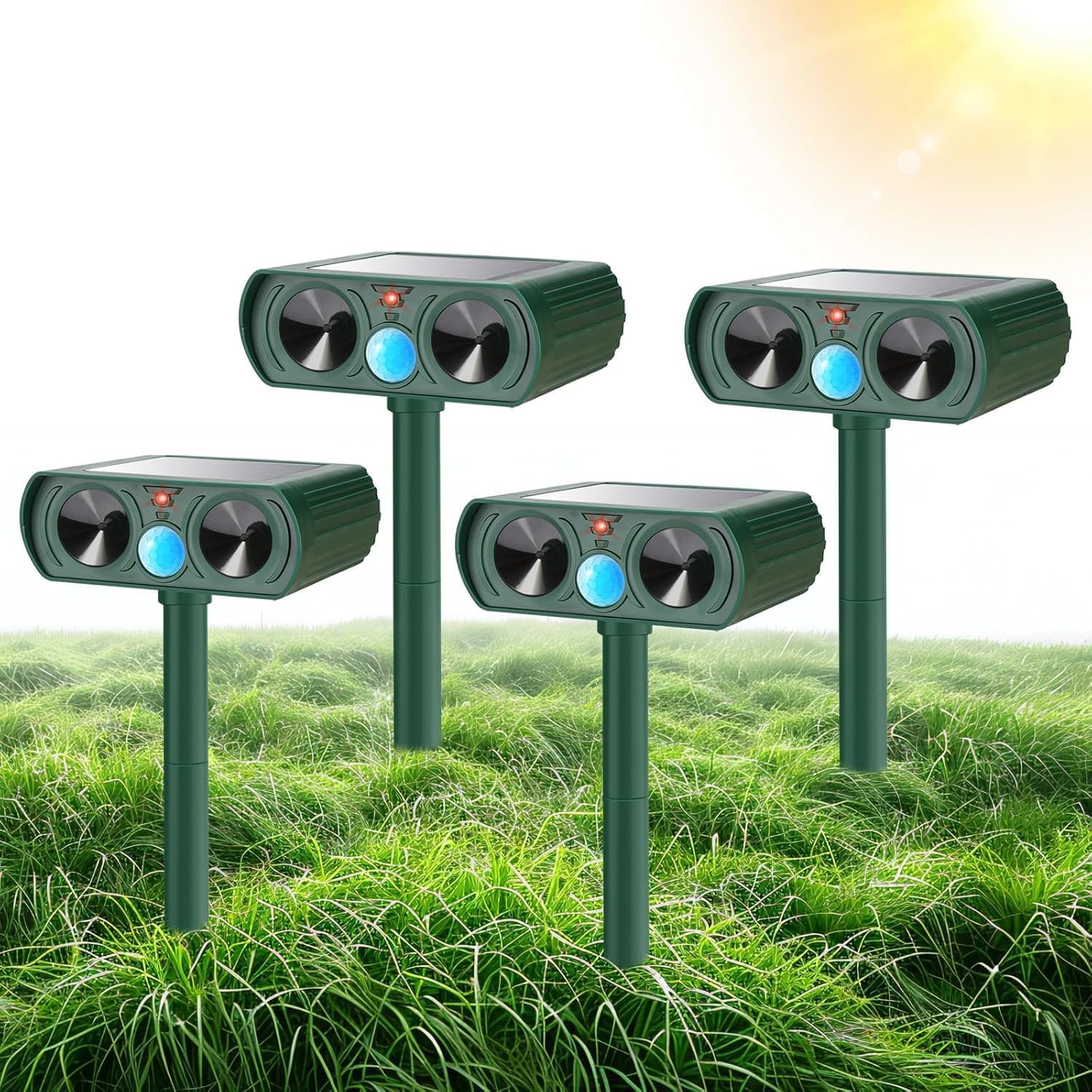 Amazon.com: Gebatule 4 Pack Ultrasonic Animal Repellent Cat Repellent ...