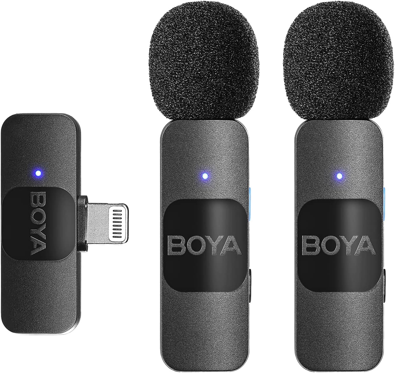 BOYA Micrófono inalámbrico Lavalier para iPhone, iPad, teléfono, omnidireccional, externo, mini ...