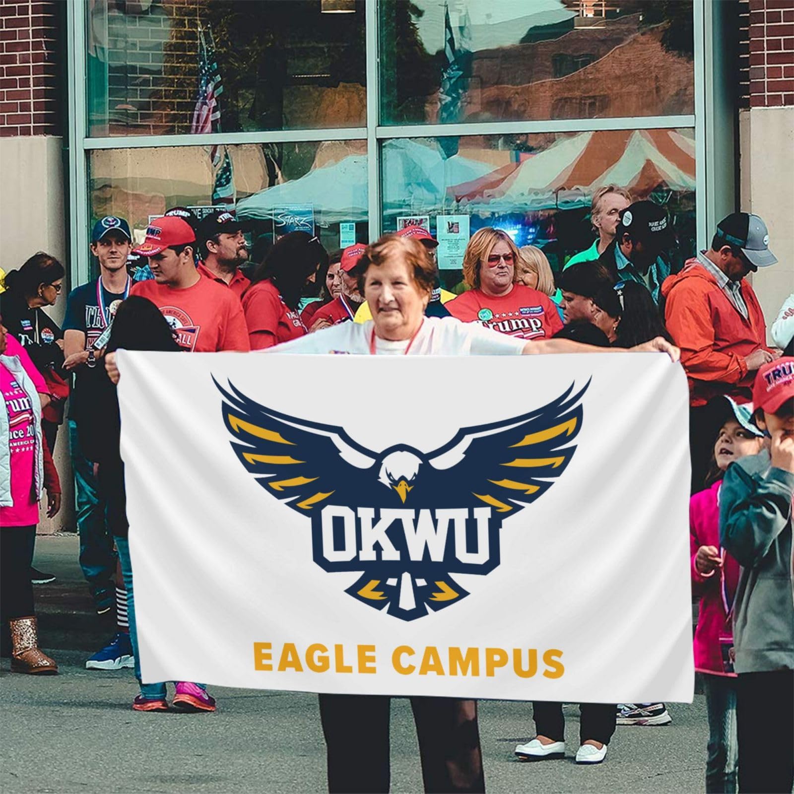 Amazon.com : Oklahoma Wesleyan University Logo Banner Breeze Flag ...