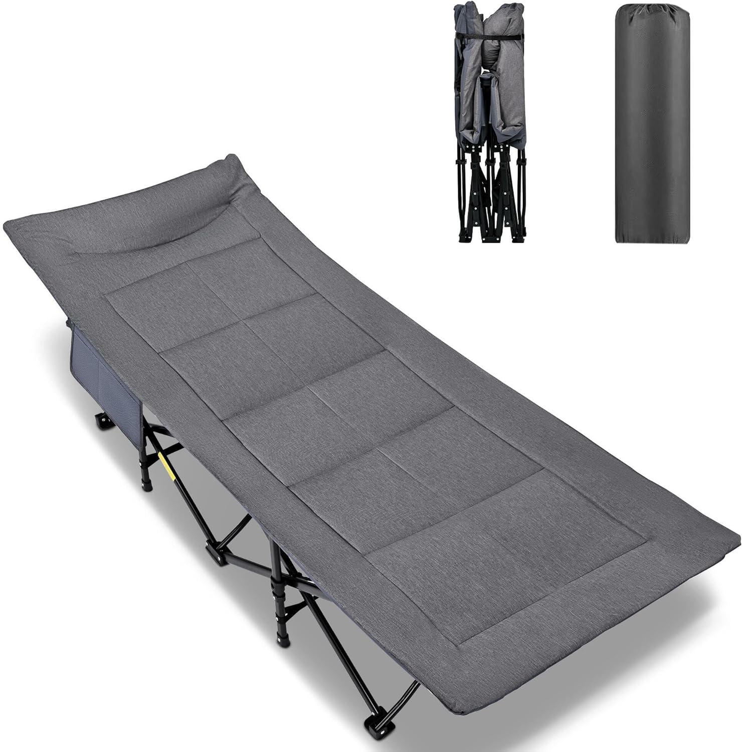 PHAT Camping Cot for Adults with Cushion and Pillow Folding Cot ...