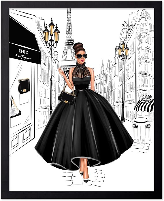 Amazon.com: Poster Master Lady in Black Print - Fashion Poster - Paris ...