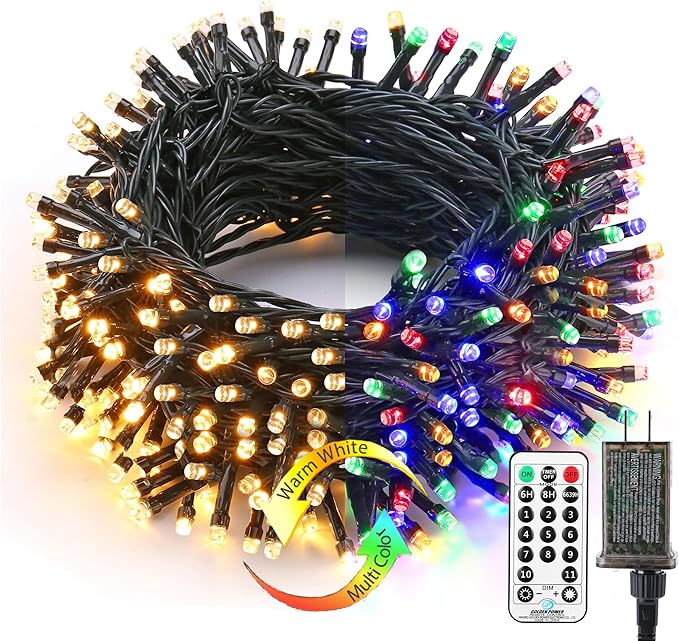 Amazon.com: BrizLabs Color Changing Christmas Lights, 115ft 300 LED ...
