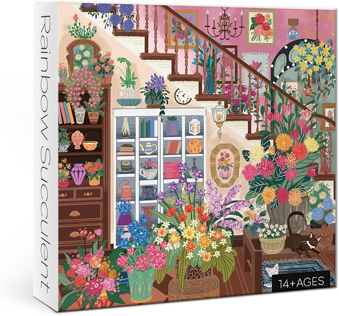 Amazon.com: Flower Plant Puzzles 1000 Piece for Adults, Colorful Aesthetic Floral Art Jigsaw ...