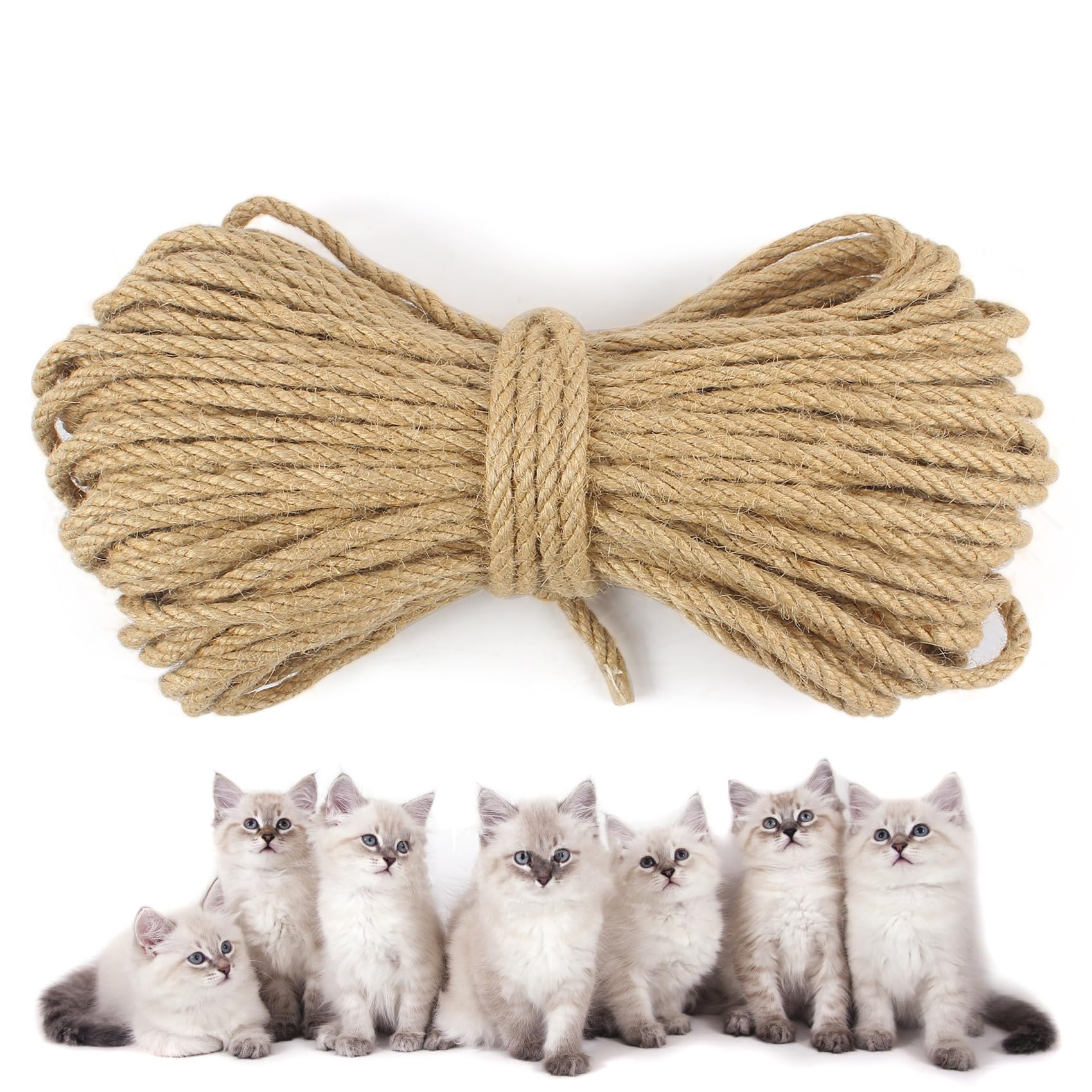 Amazon.com: DEDU Hemp Rope, Twine Sisal Rope 1/4 Inch X 100 Ft, Natural ...