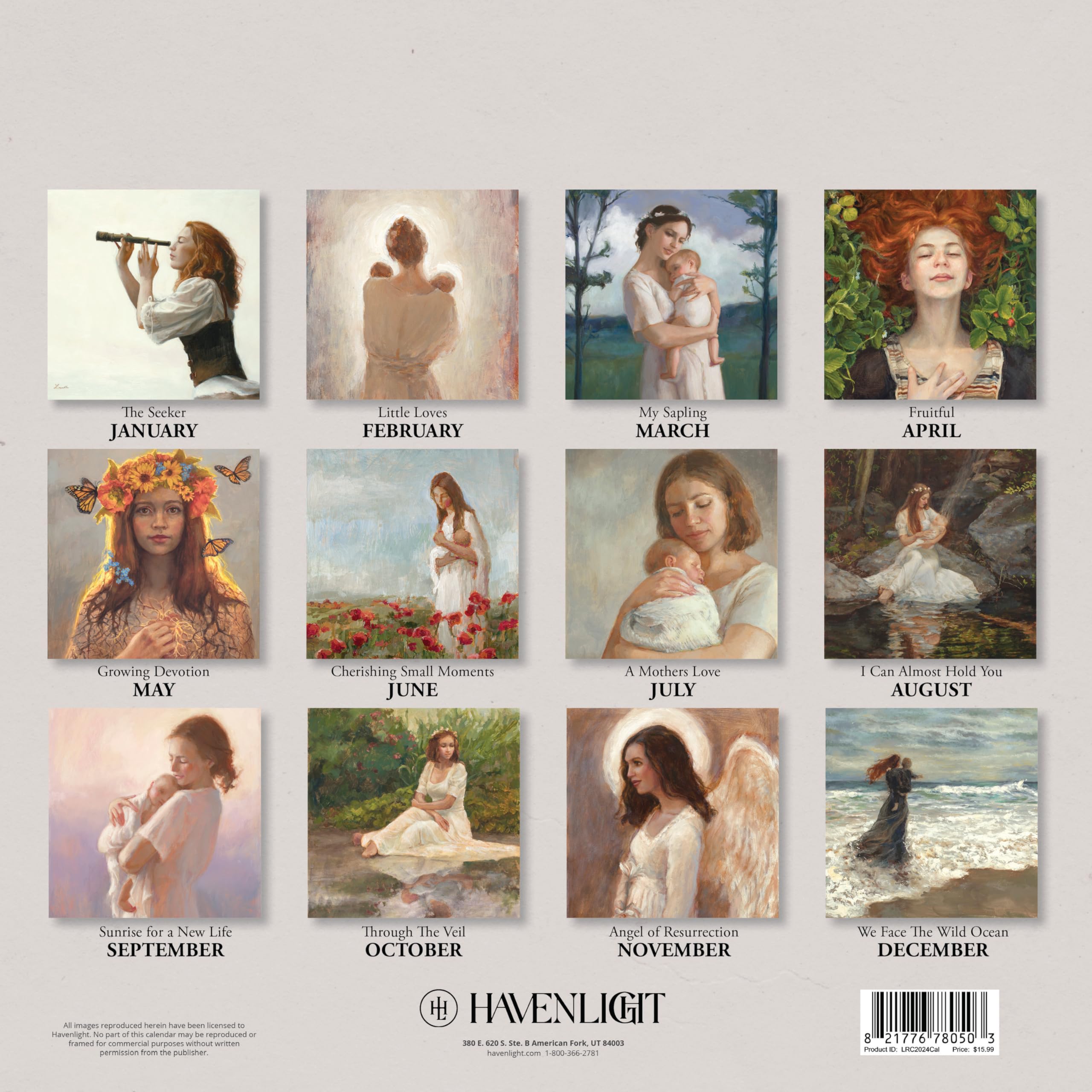 Snapklik.com : HavenLight 2024 Wall Art Calendar - Thy Handmaiden Lovetta Reyes Cairo