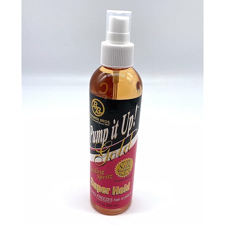 Amazon.com : Bronner Brothers Pump It Up Spritz Gold Super Hold, 8 oz ...