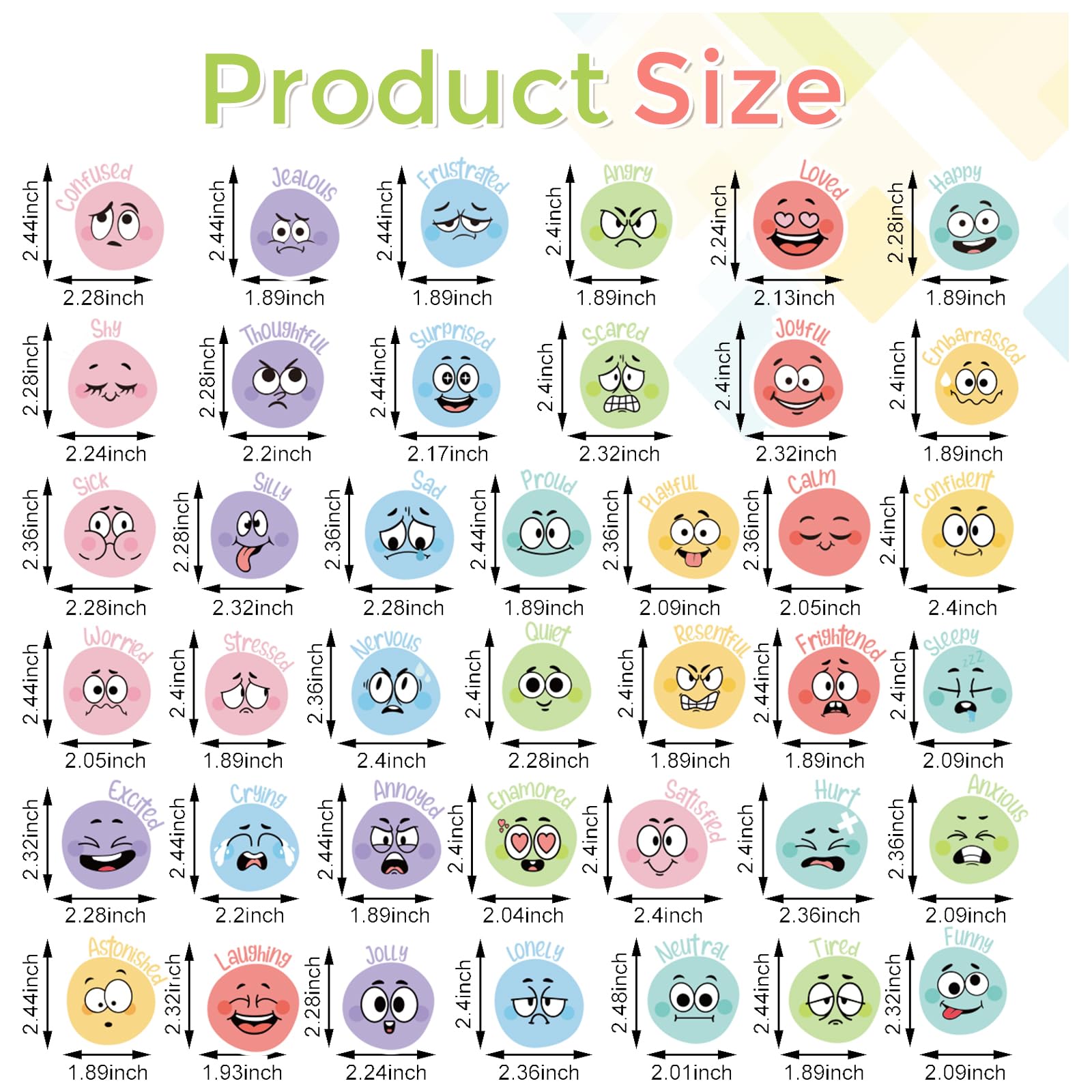 Snapklik.com : Saysurey 40 Pcs Feelings Refrigerator Magnets Funny Face ...