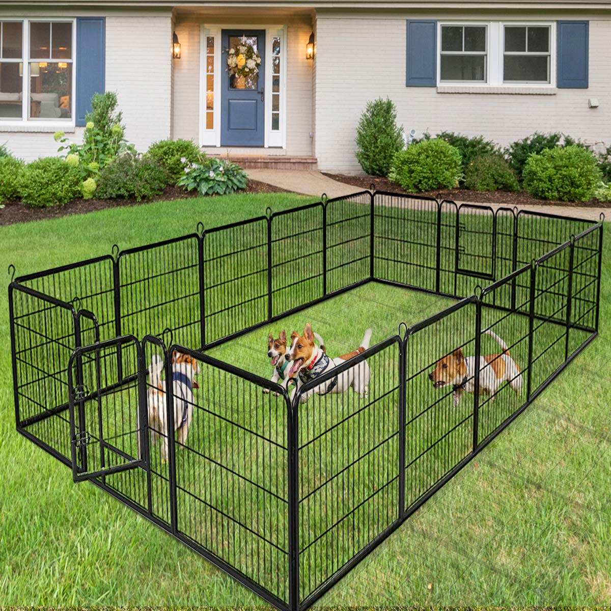 Buy Giantex 40 Inch Dog Fence With Door 16 8 Panels Dog Playpen For Buy Giantex 40 Inch Dog Fence With Door 16 8 Panels Dog Playpen For